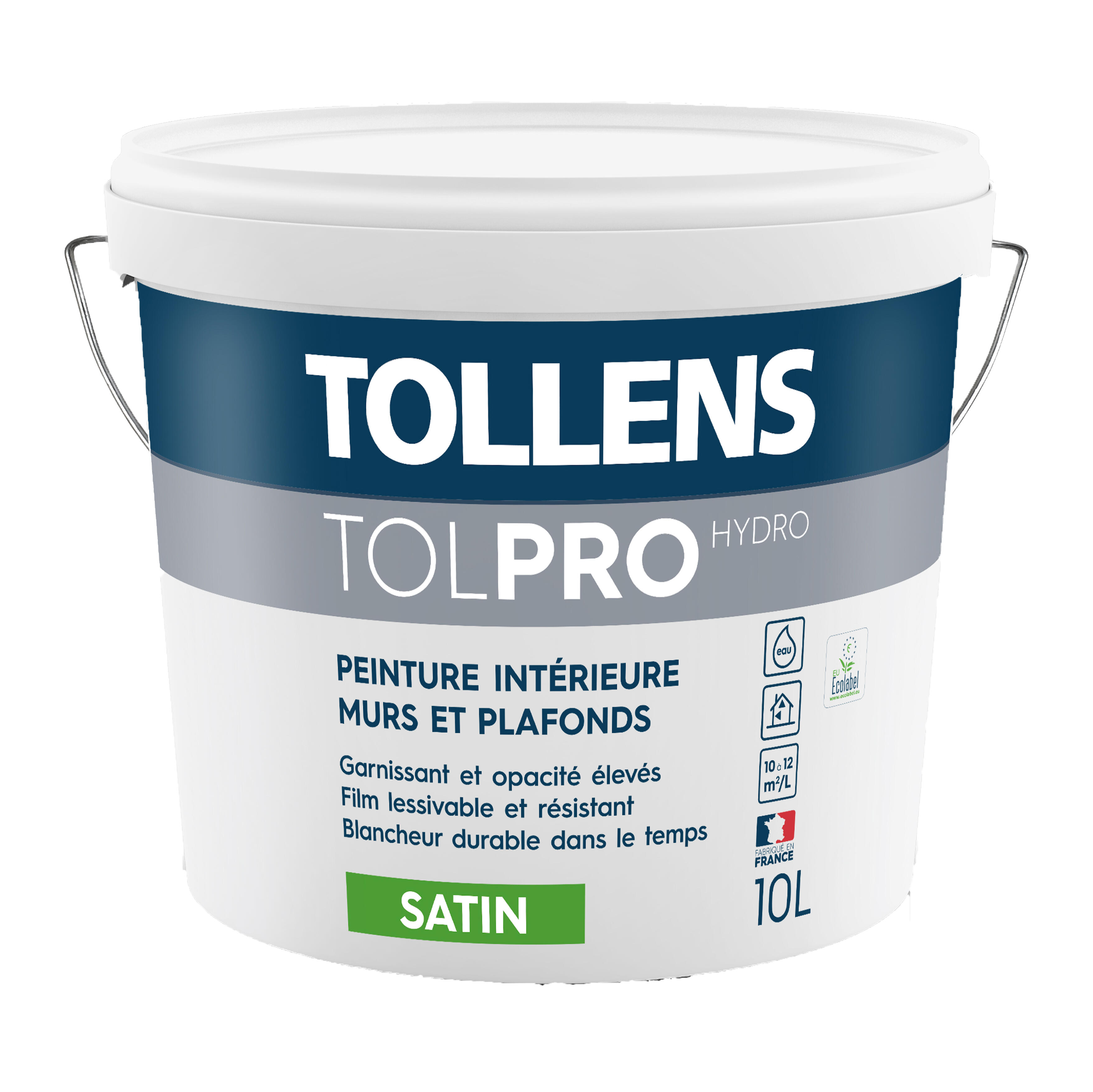 Peinture mur et plafond blanc satin TOLLENS Tollens tolpro hydro satin ...