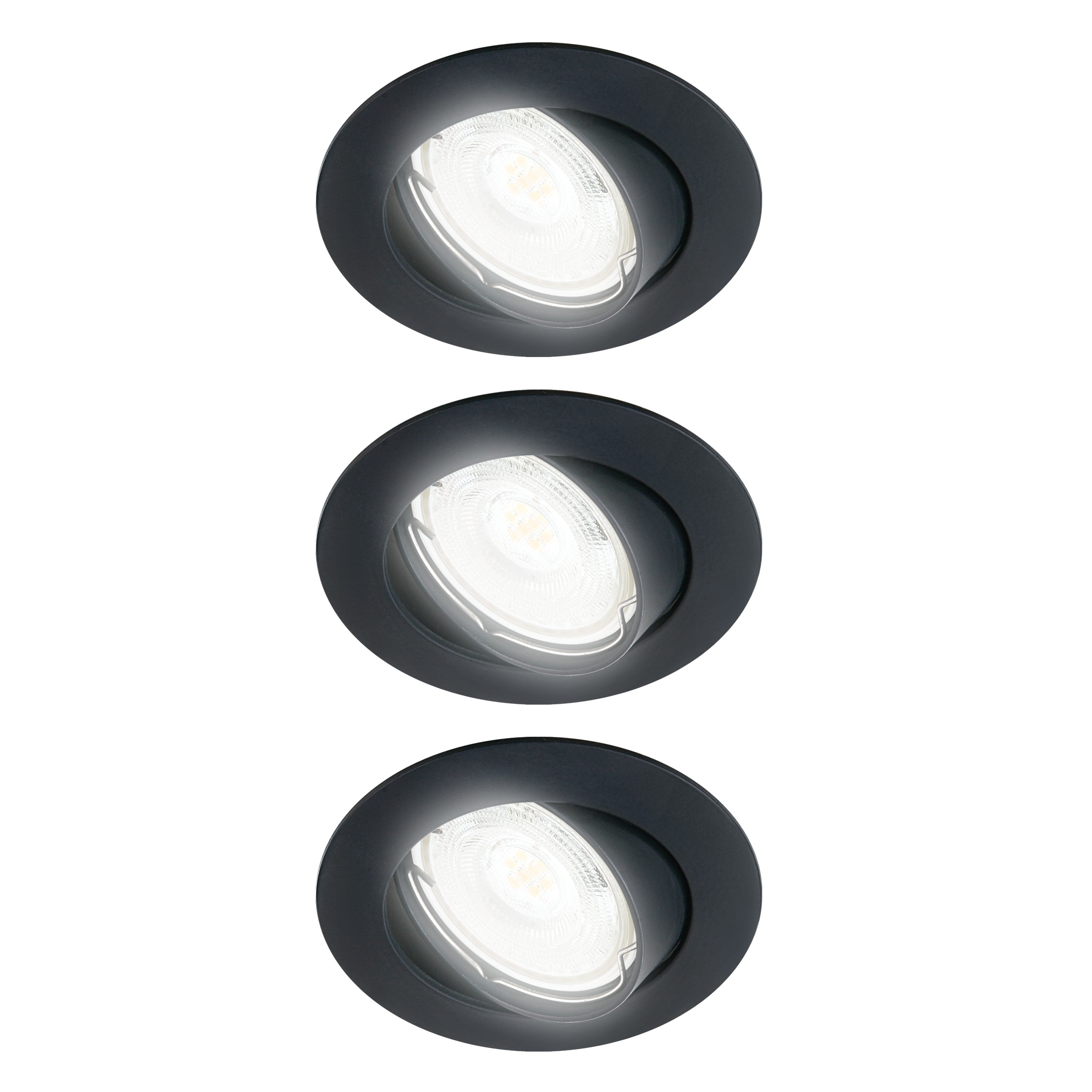 Kit 3 Spots à Encastrer Orientable Clane Gu10 Blanc Neutre Inspire