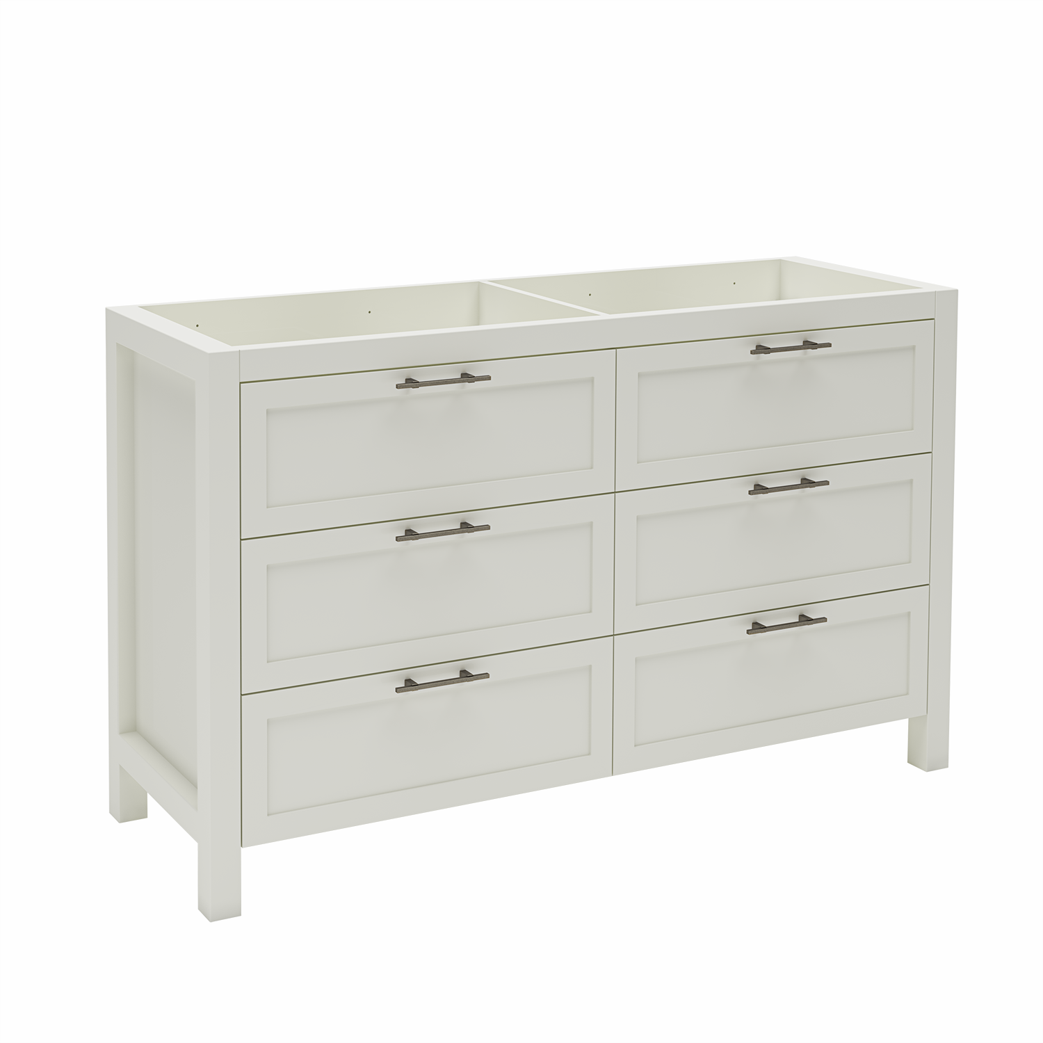 Meuble sous-vasque, 6t l.140 x H.85 x P.45 cm, blanc argt, Kende ...