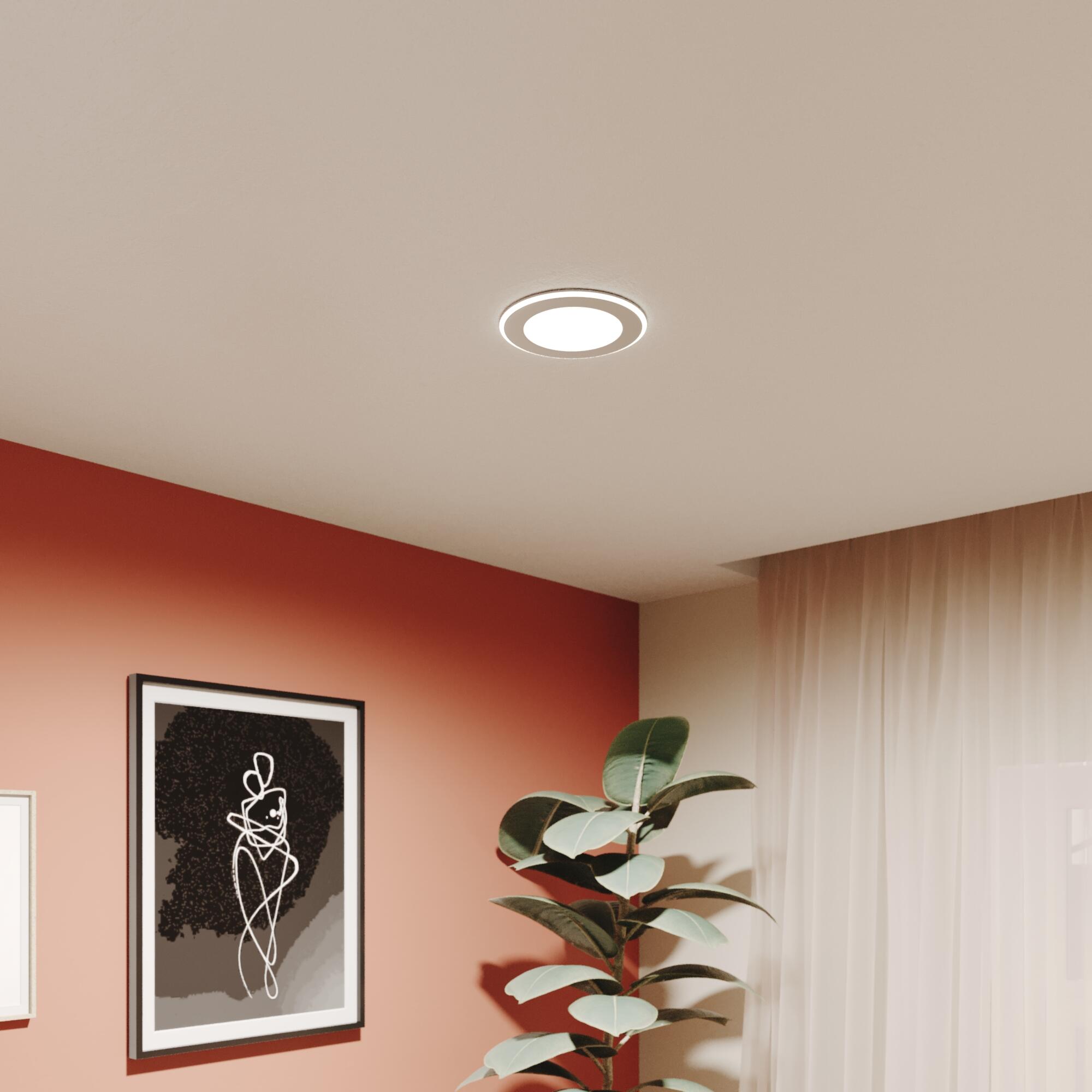 Foco LED INSPIRE Ufo blanco redondo de 1700 lm intensidad luz regulable ...