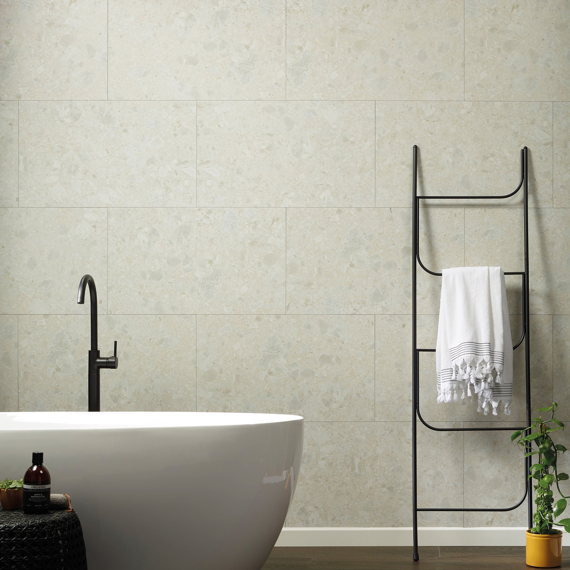 Dalle PVC murale gris Ceppino DUMAWALL, L.65 x l.37.5 cm | Leroy Merlin