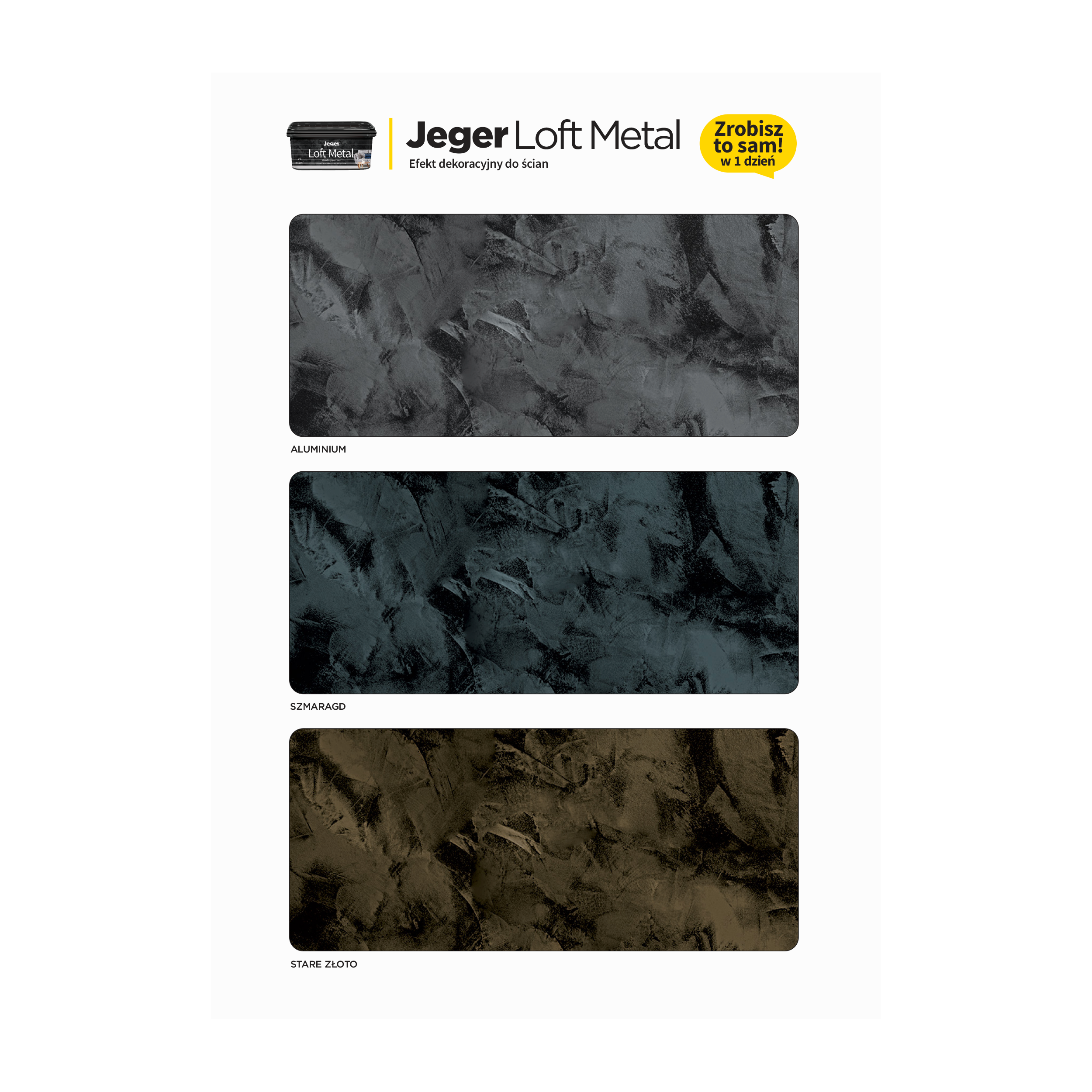 Wzornik efektu dekoracyjnego Loft Metal Jeger - Leroy Merlin