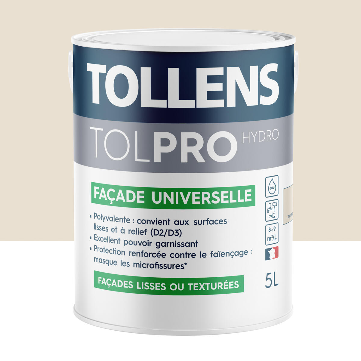Peinture extérieure façade Tolpro universelle TOLLENS PRO ton pierre ...