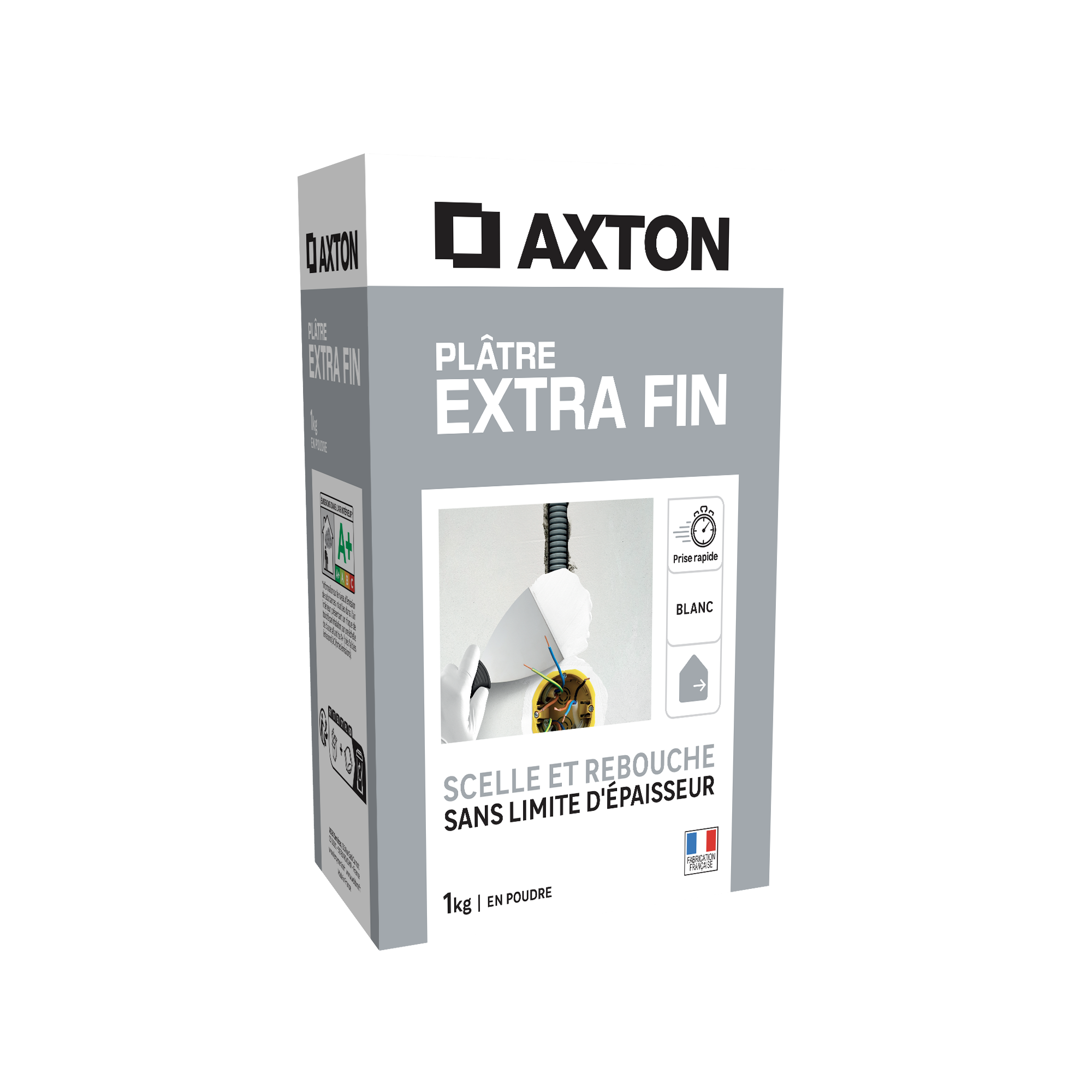 Plâtre, poudre Extra fin AXTON blanc 1 kg | Leroy Merlin