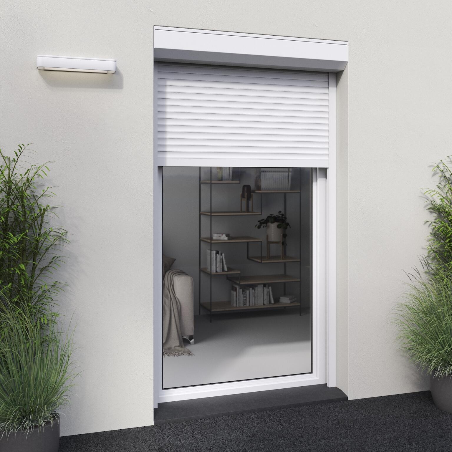 Volet roulant H215xL120cm ALU blc Radio | Bricoman