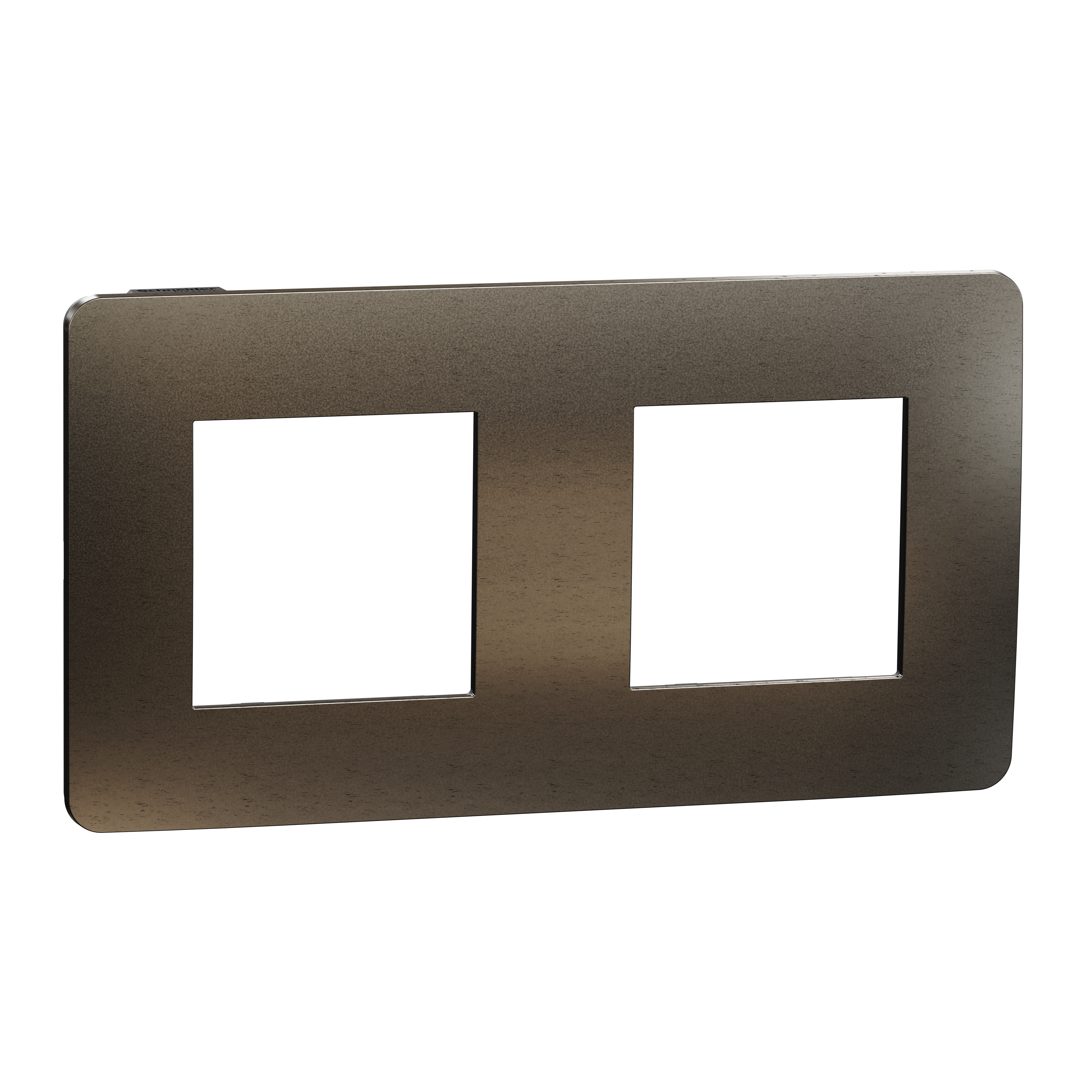 Marco doble SCHNEIDER new unica metal carbono negro | Leroy Merlin