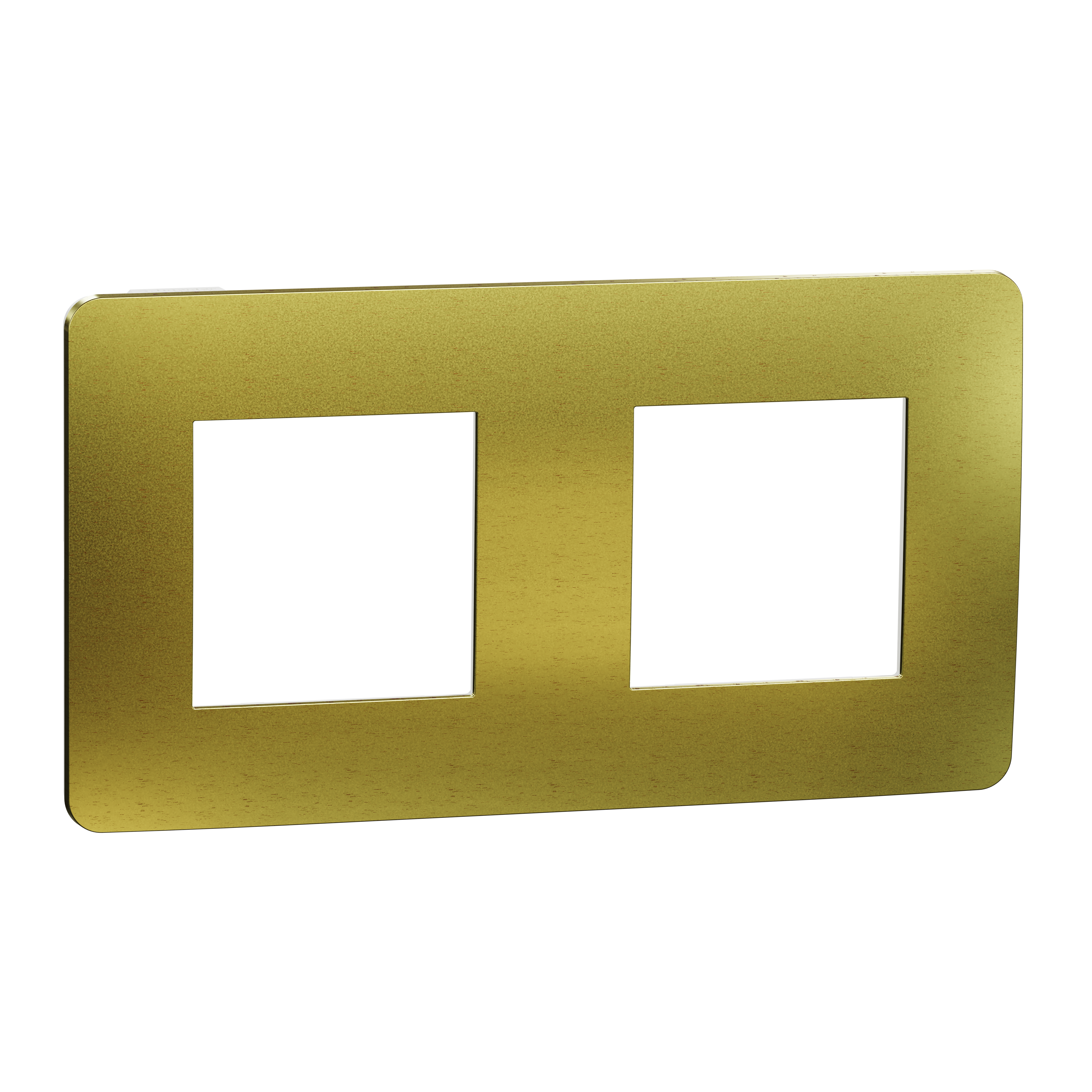 Plaque double Unica, SCHNEIDER ELECTRIC, or liseré blanc | Leroy Merlin