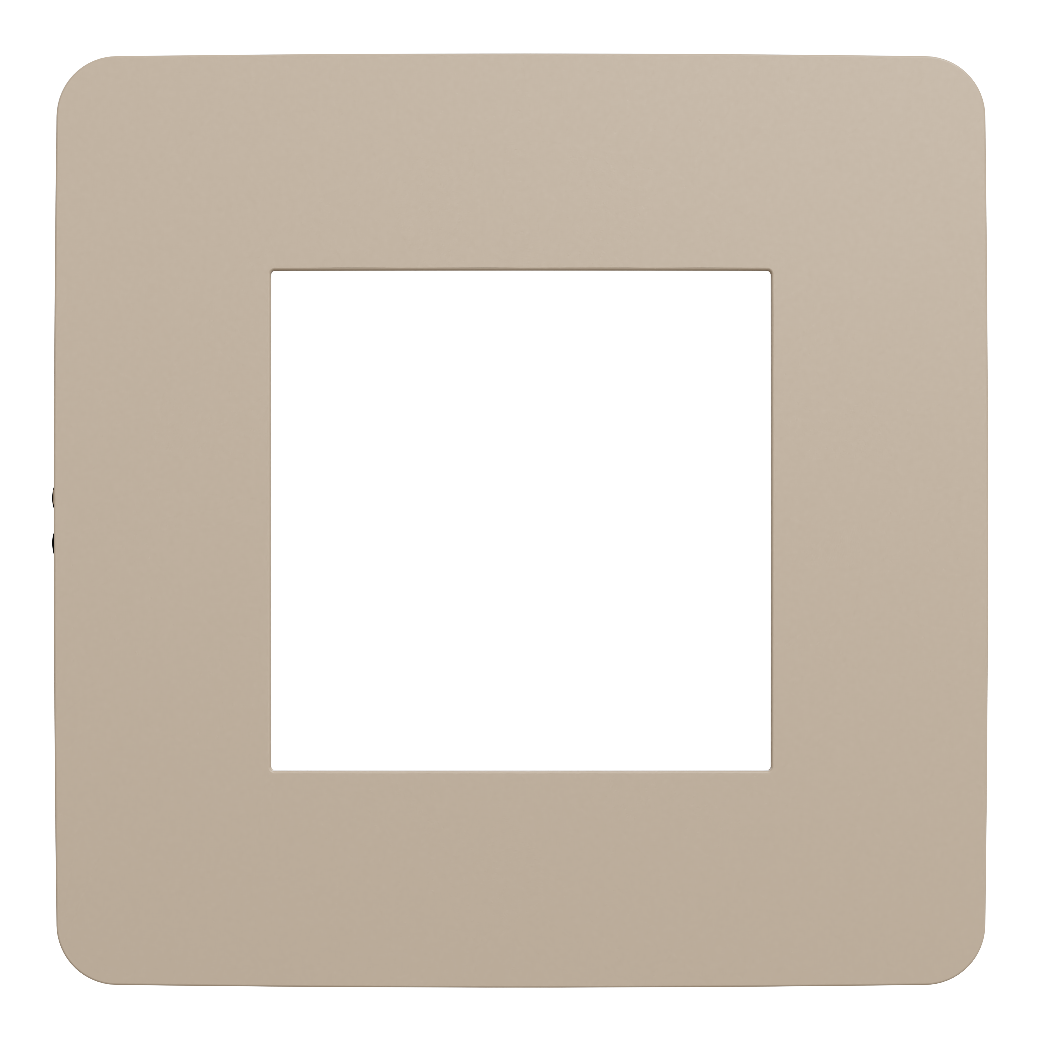 Plaque simple Unica Studio, SCHNEIDER ELECTRIC, taupe liseré anthracite ...