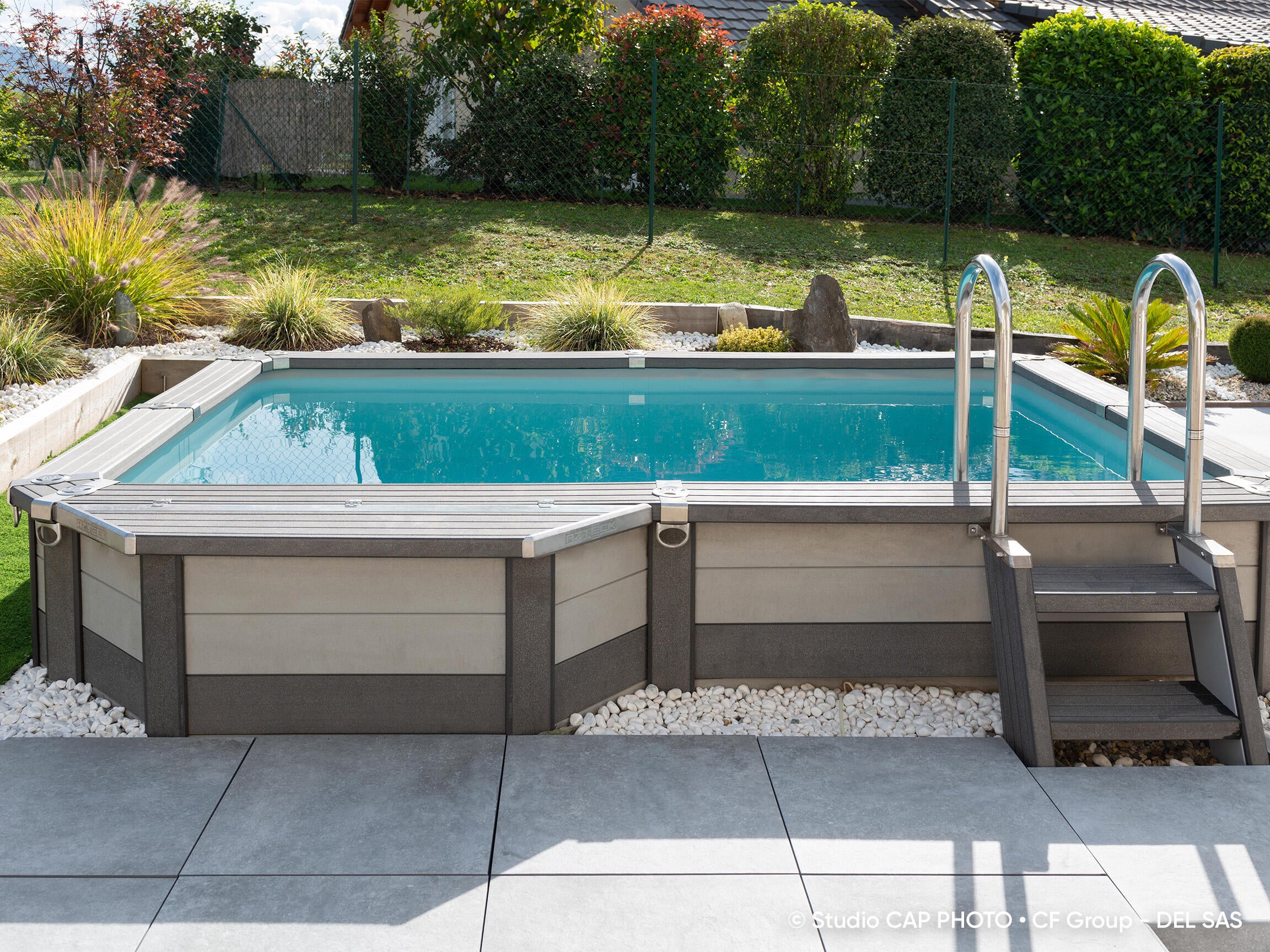 Piscine composite AZTECK, grise, L.3,5 x l.3m | Leroy Merlin