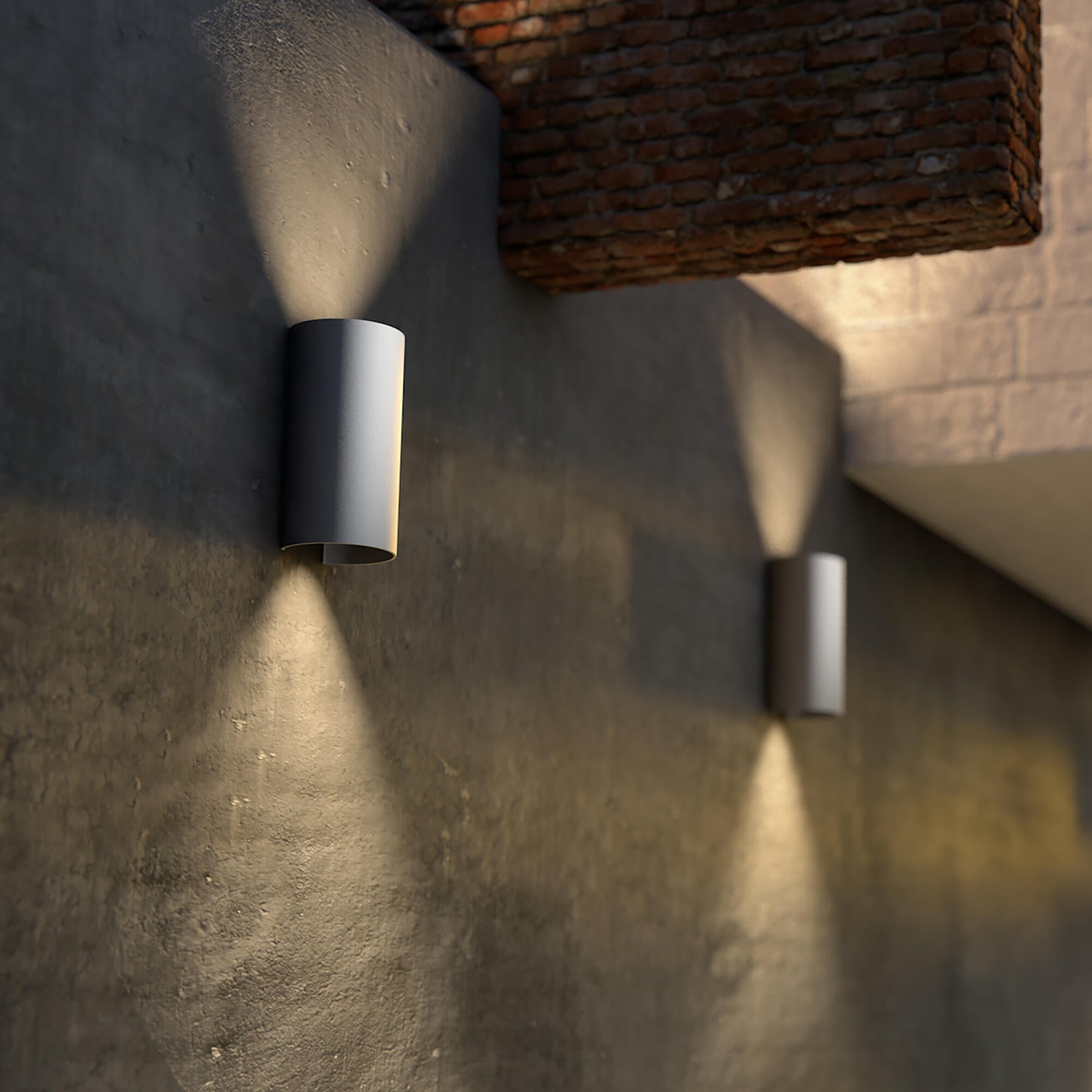 Aplique exterior LED Up/Down blanco 14W blanco cálido | Leroy Merlin