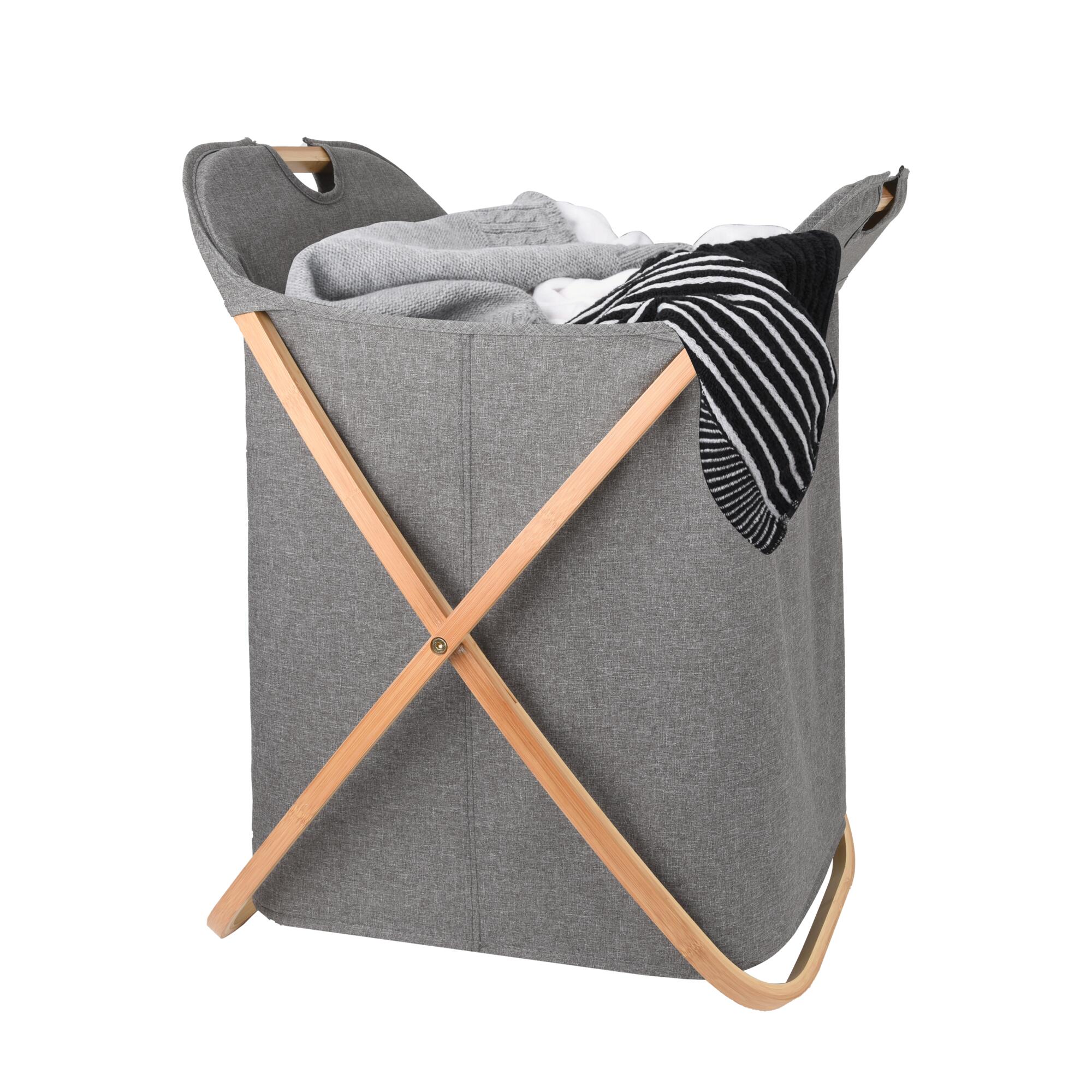 Bac à linge gris l.40 x H.61 x P.50 cm SENSEA | Leroy Merlin