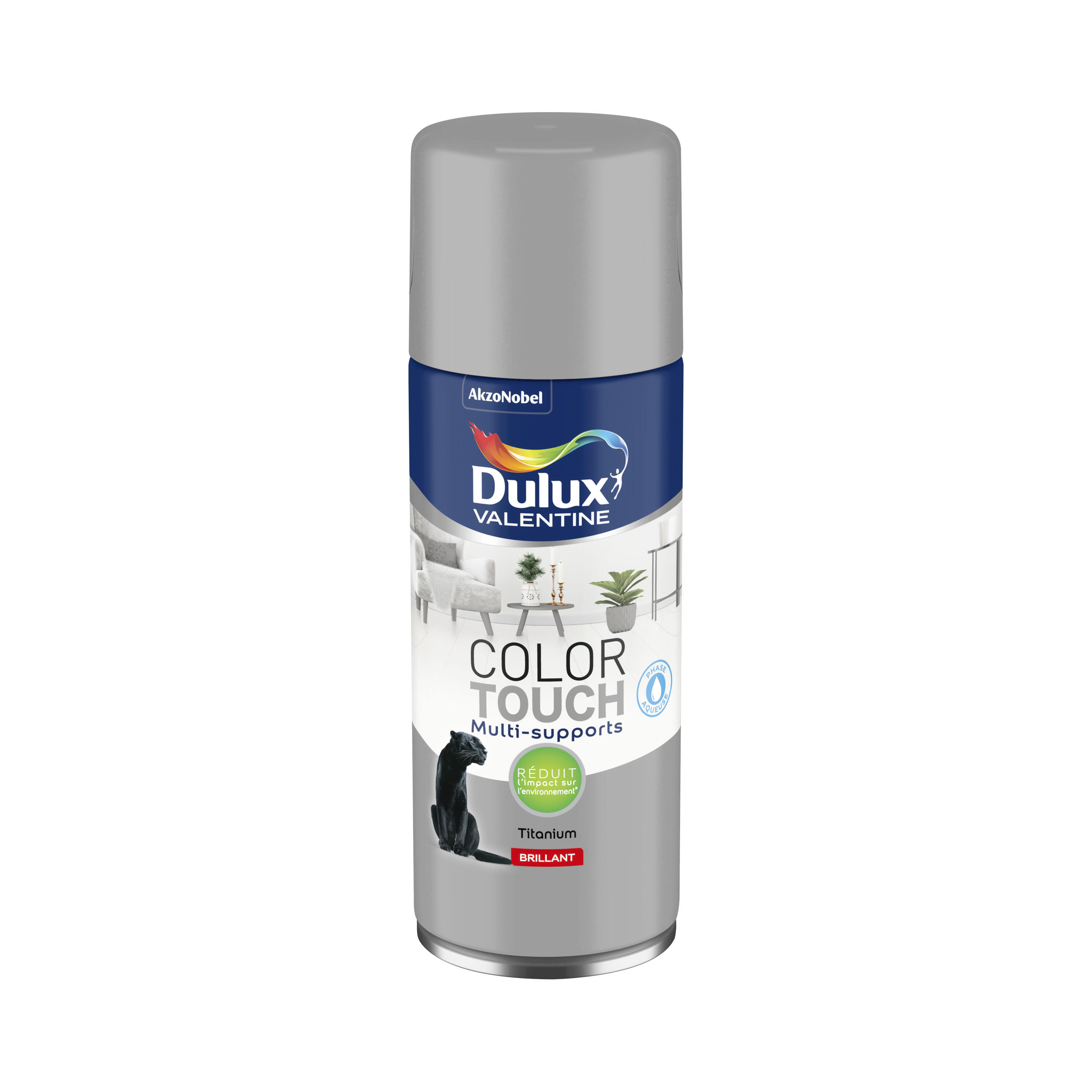 Color touch DULUX VALENTINE titanium brillant 400 ml | Leroy Merlin