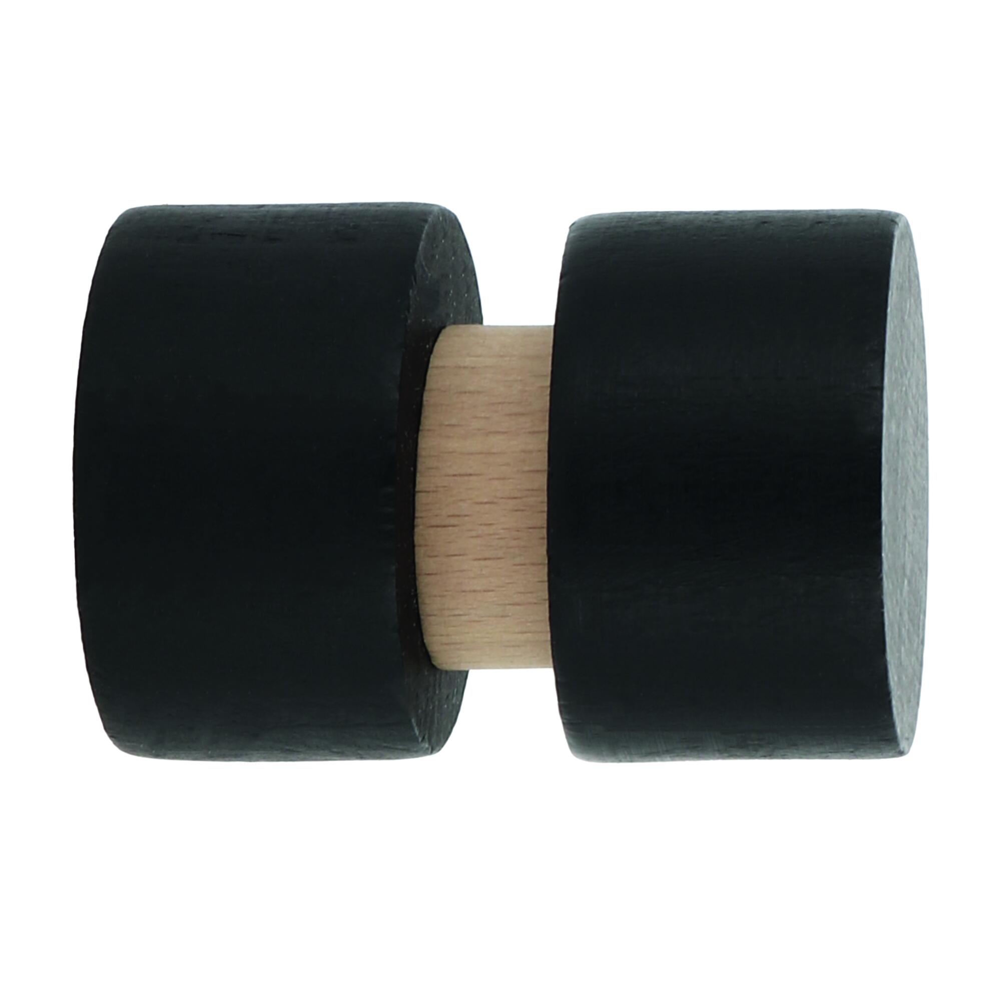 Embout pour barre à rideau, Diam.28 mm noir Charme récup, MOBOIS ...