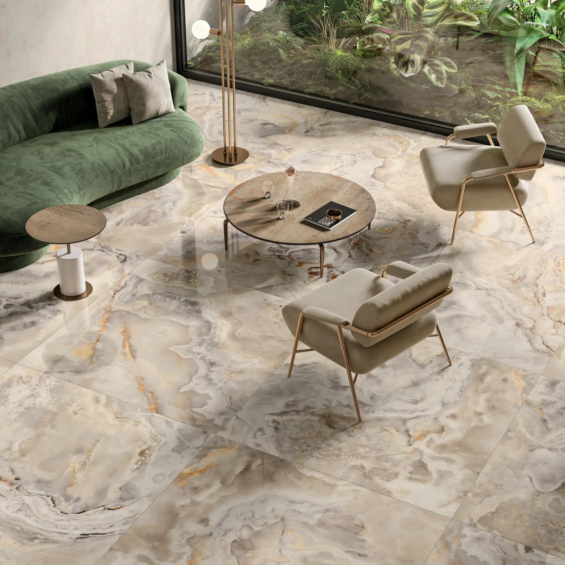 Piastrella da pavimento e rivestimento interno 120 x 120 cm Sp. 6 mm ...