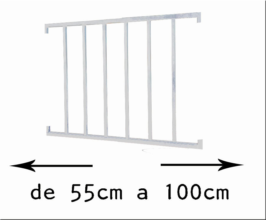 Poste de montaje de valla de acero blanco de 110 cm | Leroy Merlin
