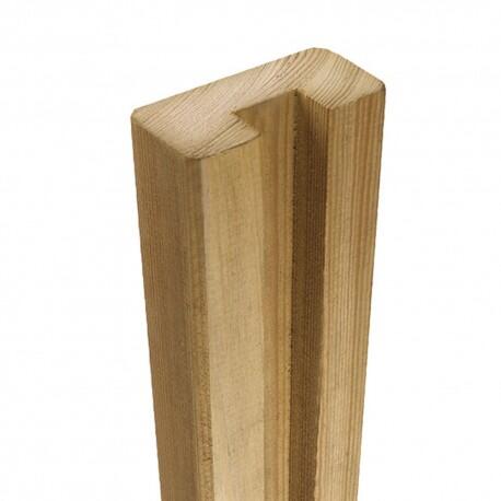 Demi-poteau bois en u simple rainure Quick lam, l.240 x P.9 x H.4.5 cm ...