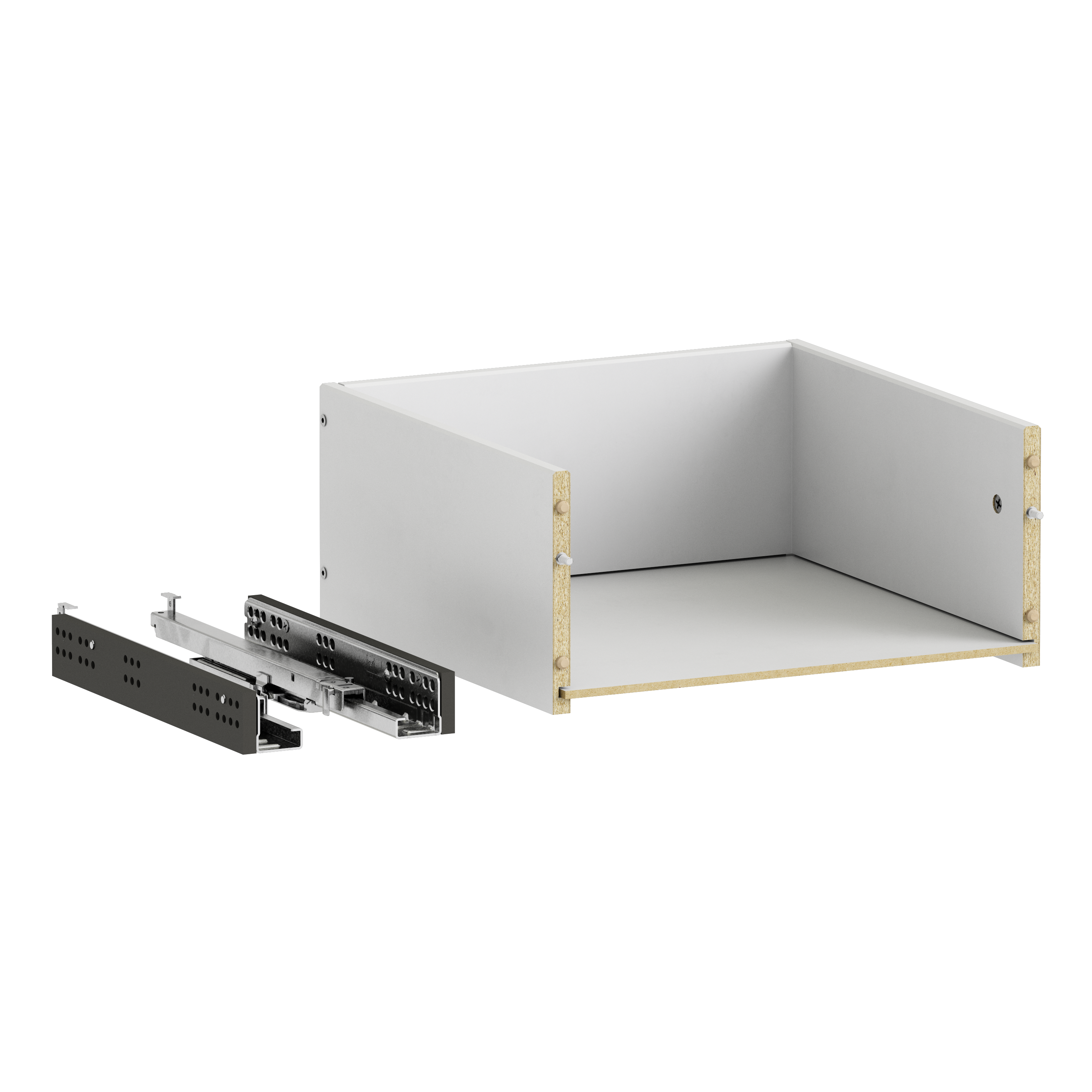 Structure de tiroir blanc H15XL33.4XP32cm pour caisson SPACEO Evo'M ...