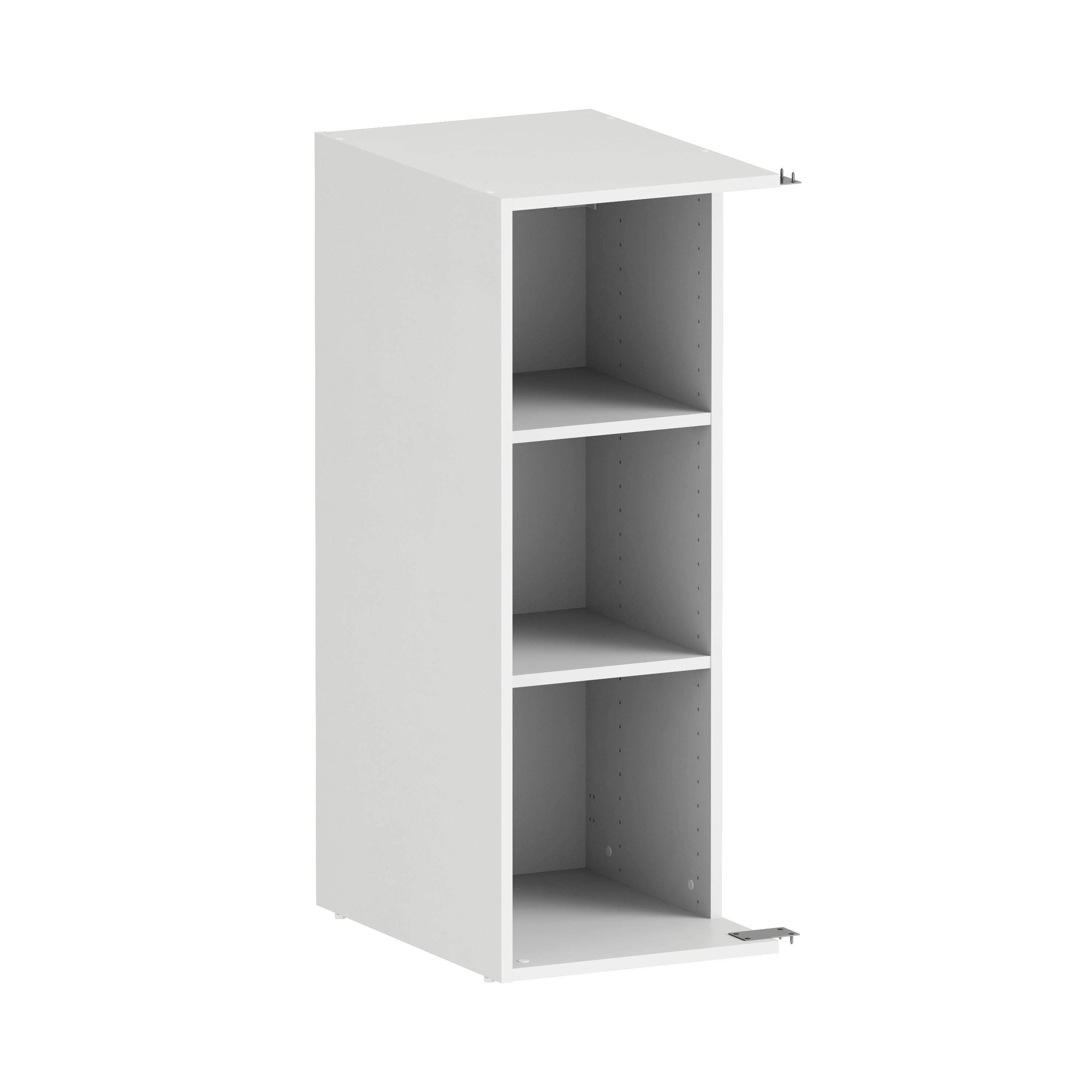 Caisson d'angle + 2 tablettes SPACEO Evo'M Blanc H.102,4 X L.40 X P.54 ...