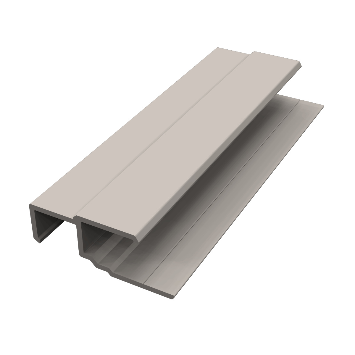 Finition pour clin pvc FREEFOAM Faza / solid greige 3 m | Leroy Merlin