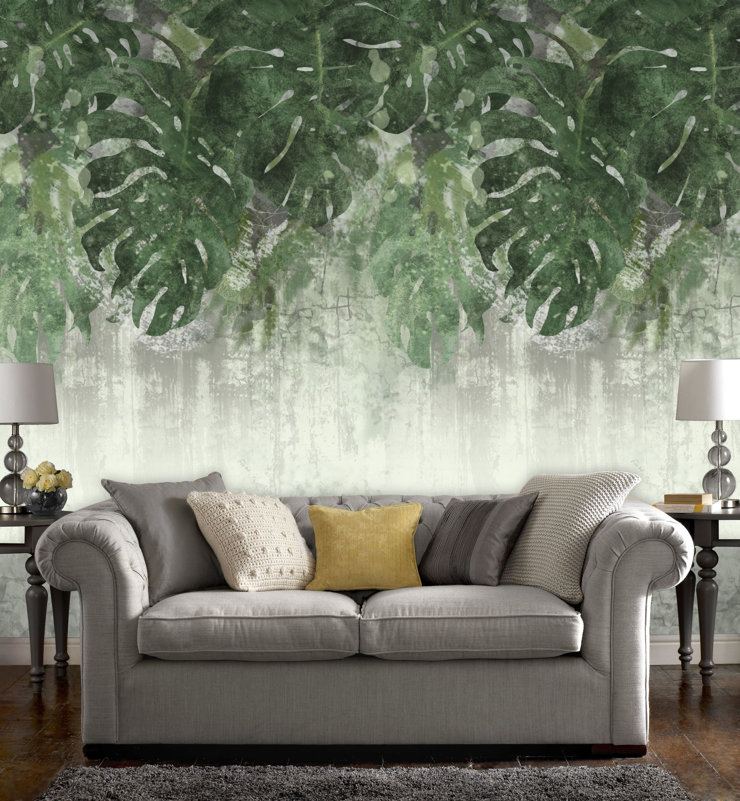 Tapeta panoramiczna Monstera 159 x 280 cm - Leroy Merlin
