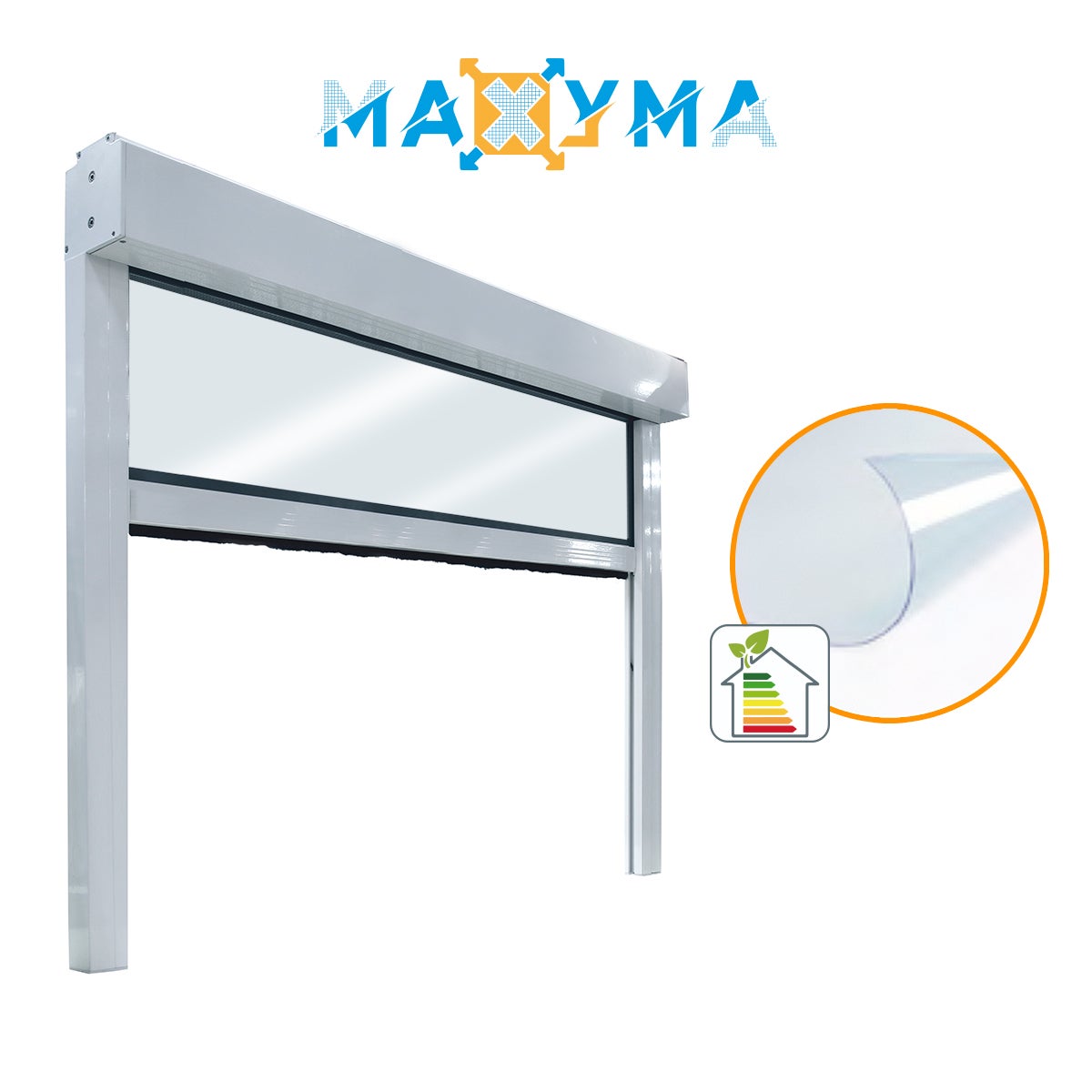 Tenda a rullo screen Maxyma Cristal trasparente 200x170 cm | Leroy Merlin