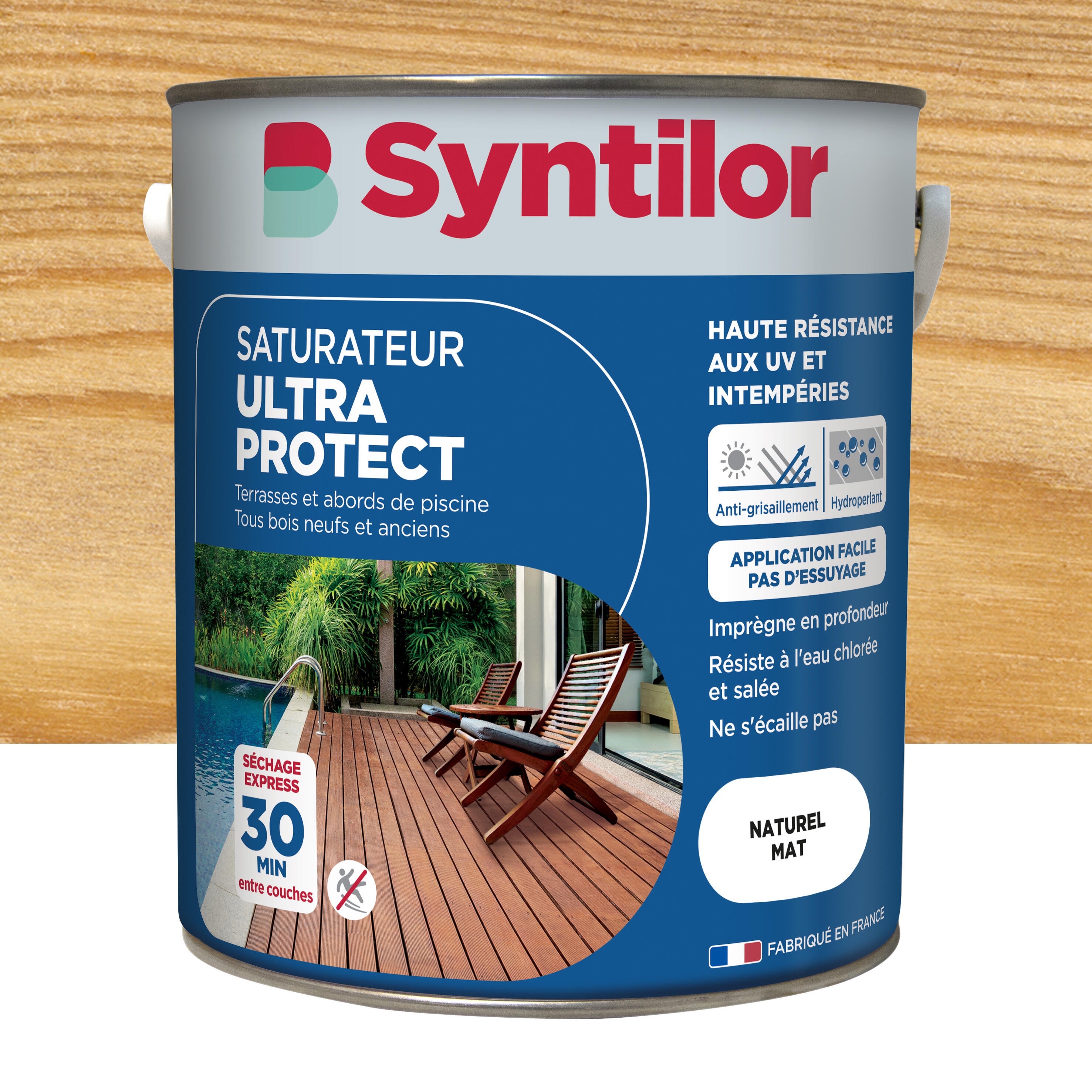 Saturateur pour bois extérieur SYNTILOR Ultra protect naturel mat 5 l | Leroy Merlin