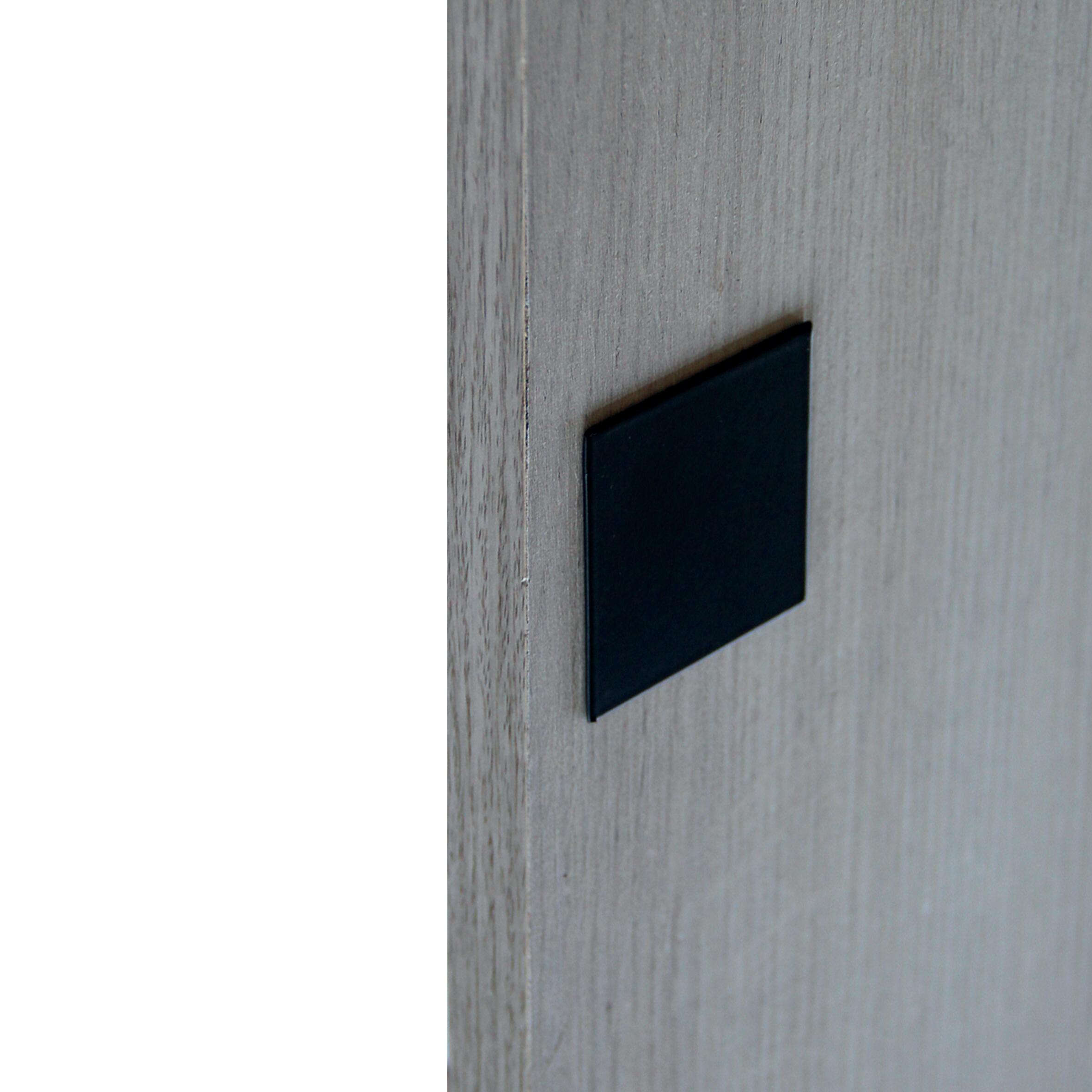 Plaque de propreté cache serrure acier noir mat l.5 cm x H.5 cm | Leroy ...