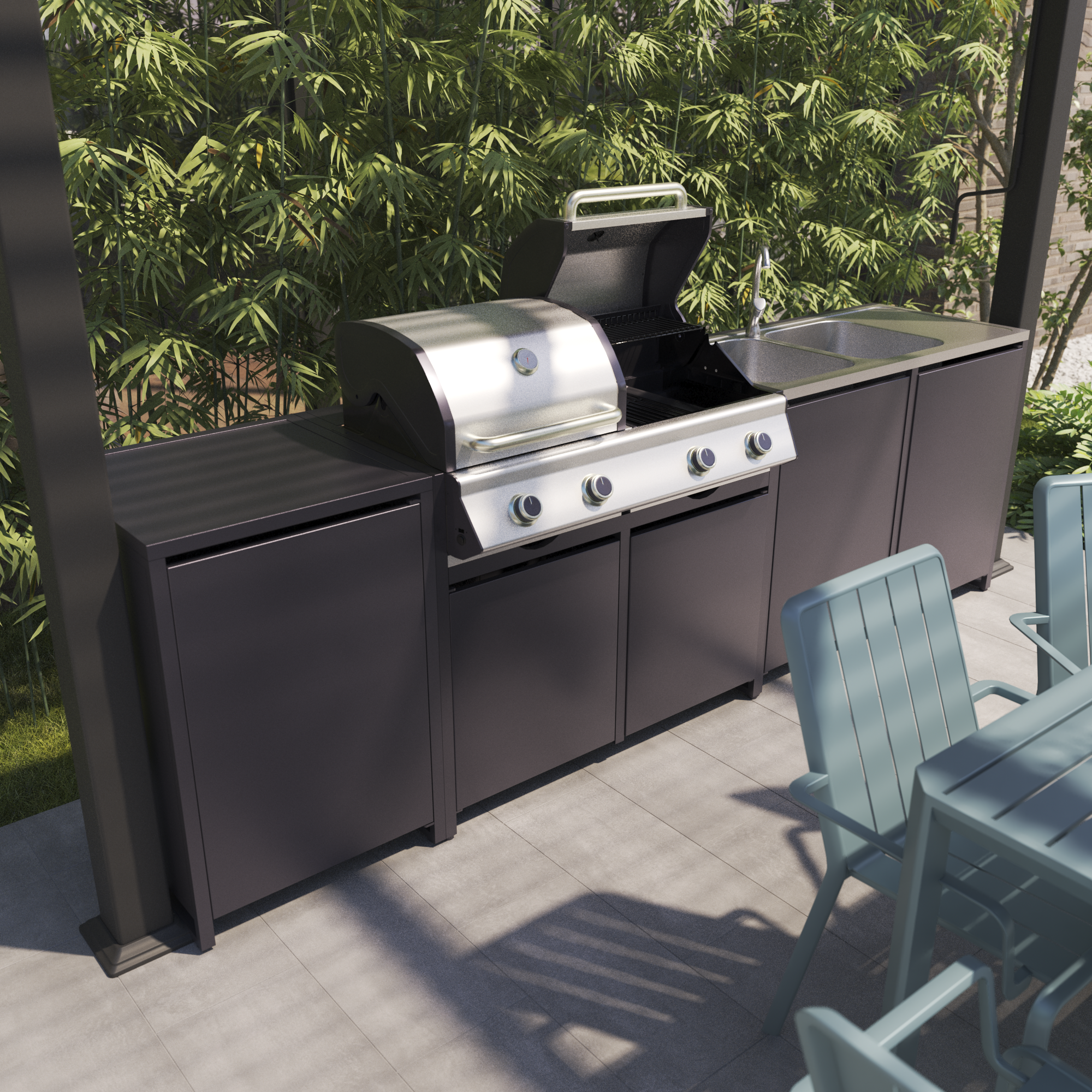 Barbecue a gas NATERIAL 4 bruciatori | Leroy Merlin