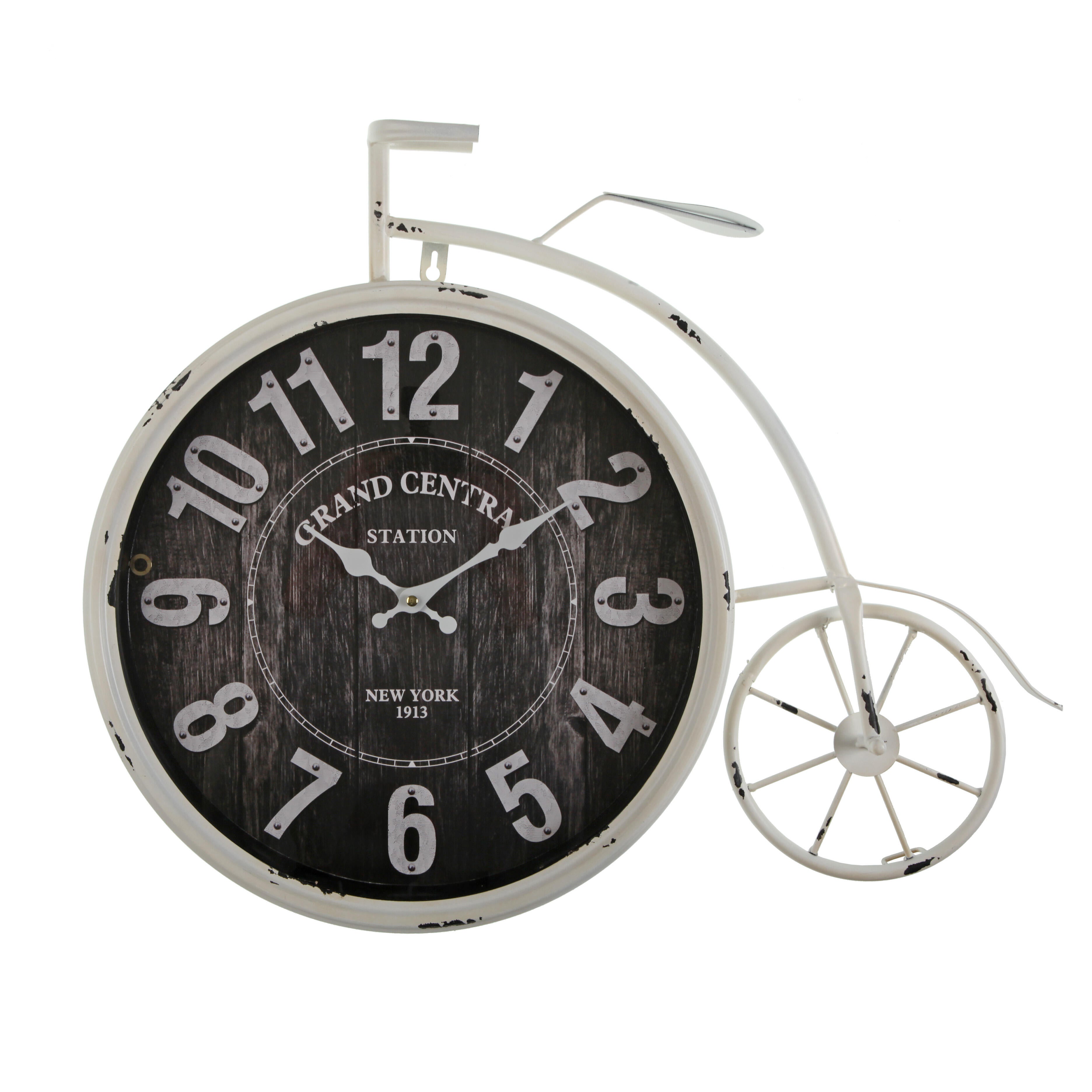 Reloj de pared redondo Bicicleta negro de 60 cm | Leroy Merlin