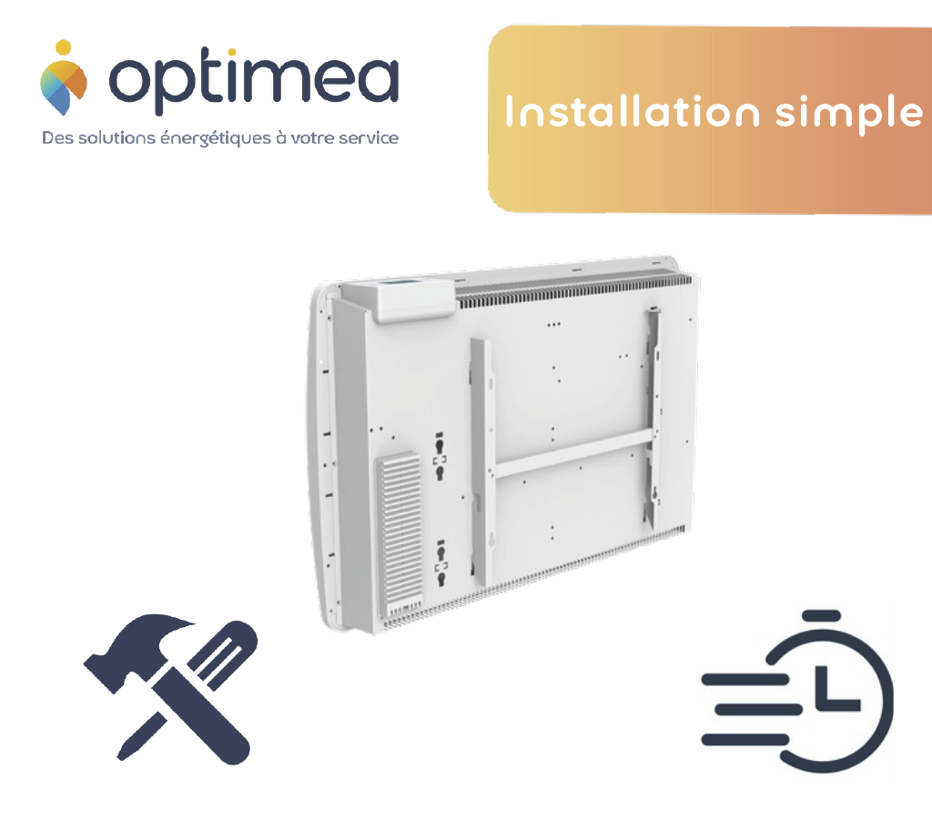 Panneau rayonnant OPTIMEA 2000 W horizontal blanc | Leroy Merlin