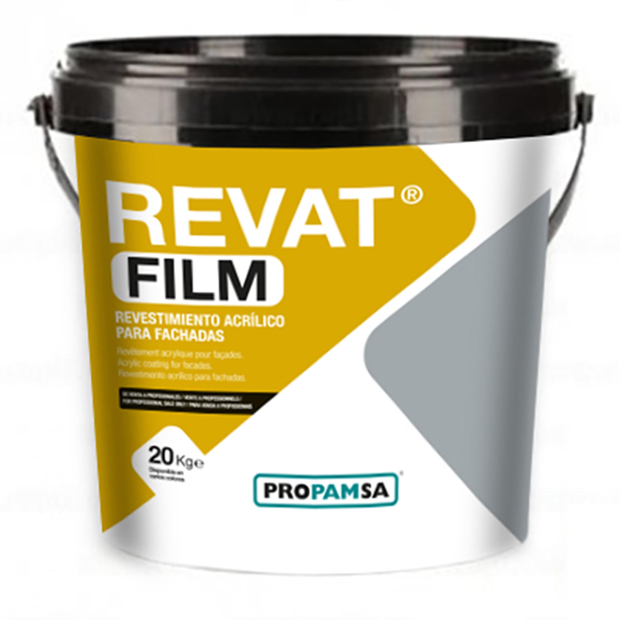 Mortero acrílico para fachada Revat film PROPAMSA 20 kg gris claro ...
