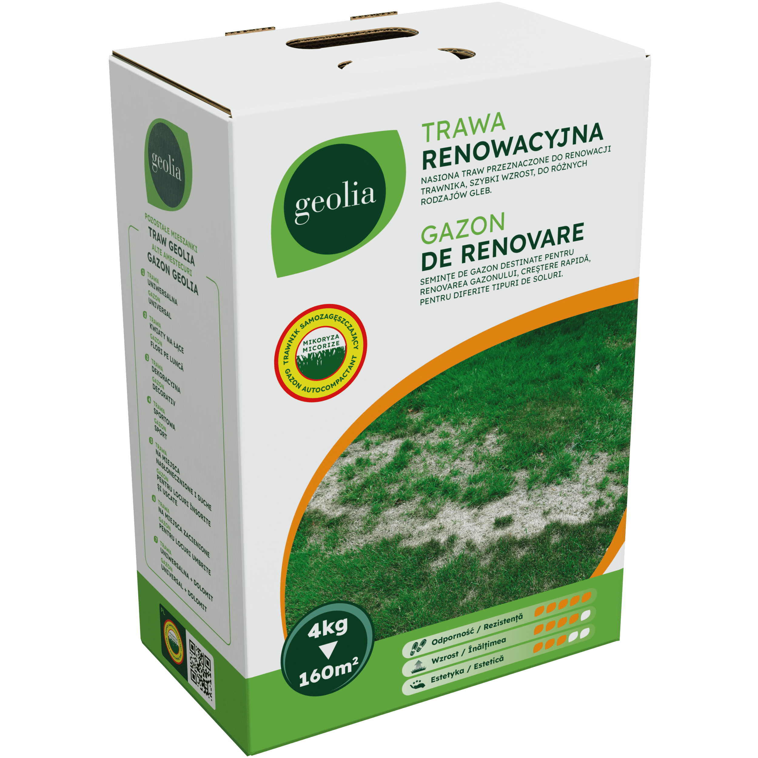 Nasiona trawy renowacyjnej + mikoryza 4kg Geolia - Leroy Merlin