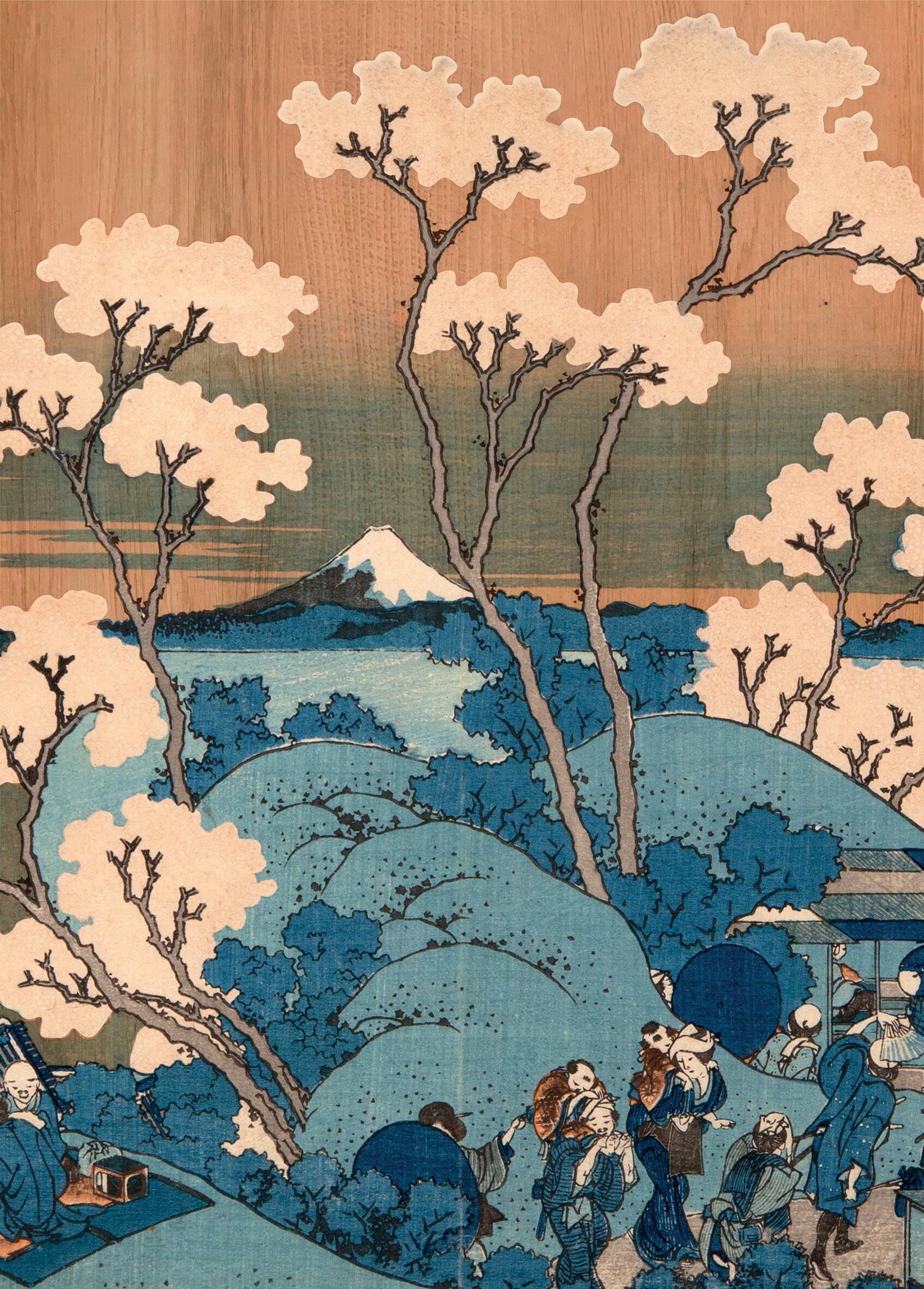 Decorazione da parete su mdf Japanese flowers, multicolore 30 x 42 cm ...