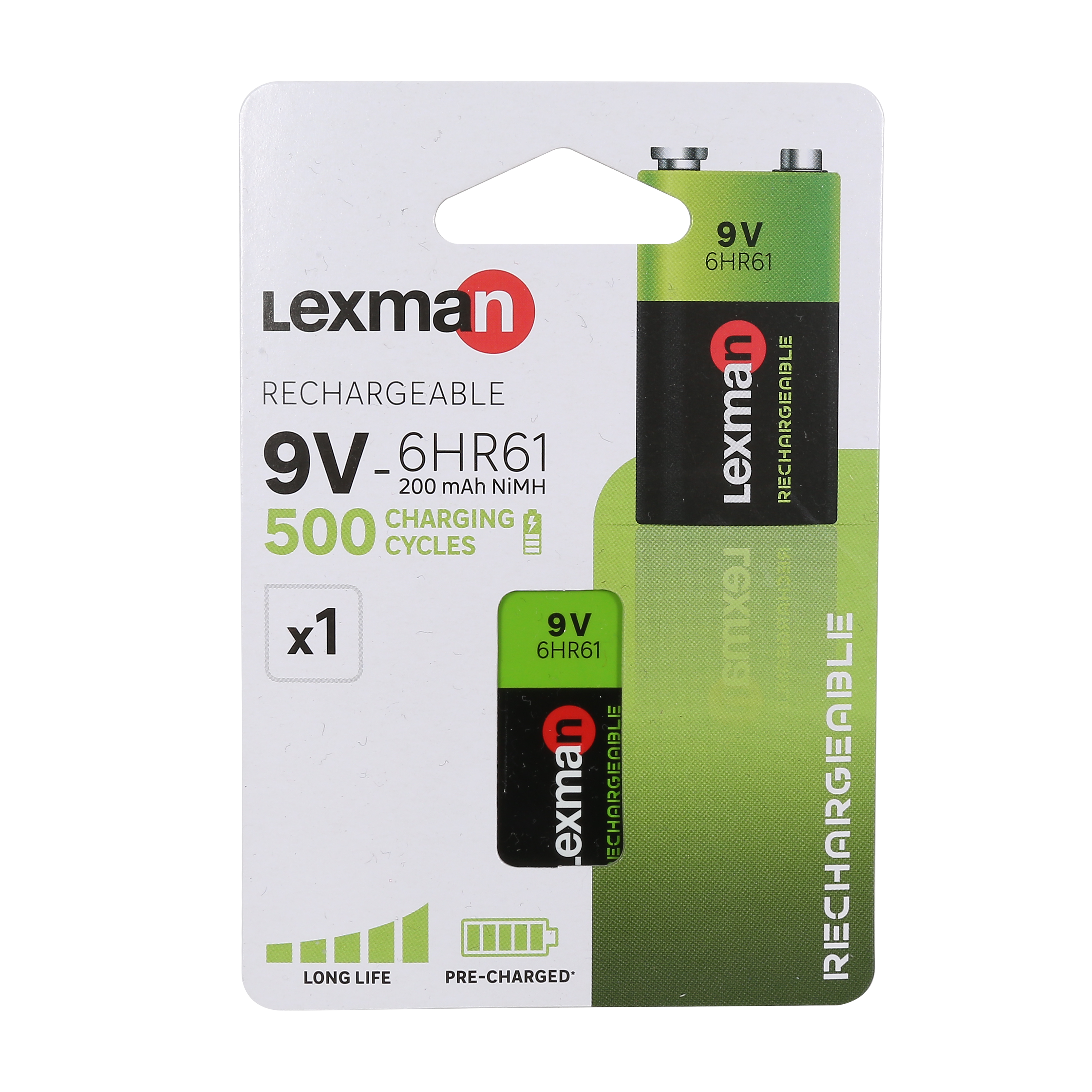 Pile rechargeable 9 v, 200 mAh, LEXMAN | Leroy Merlin