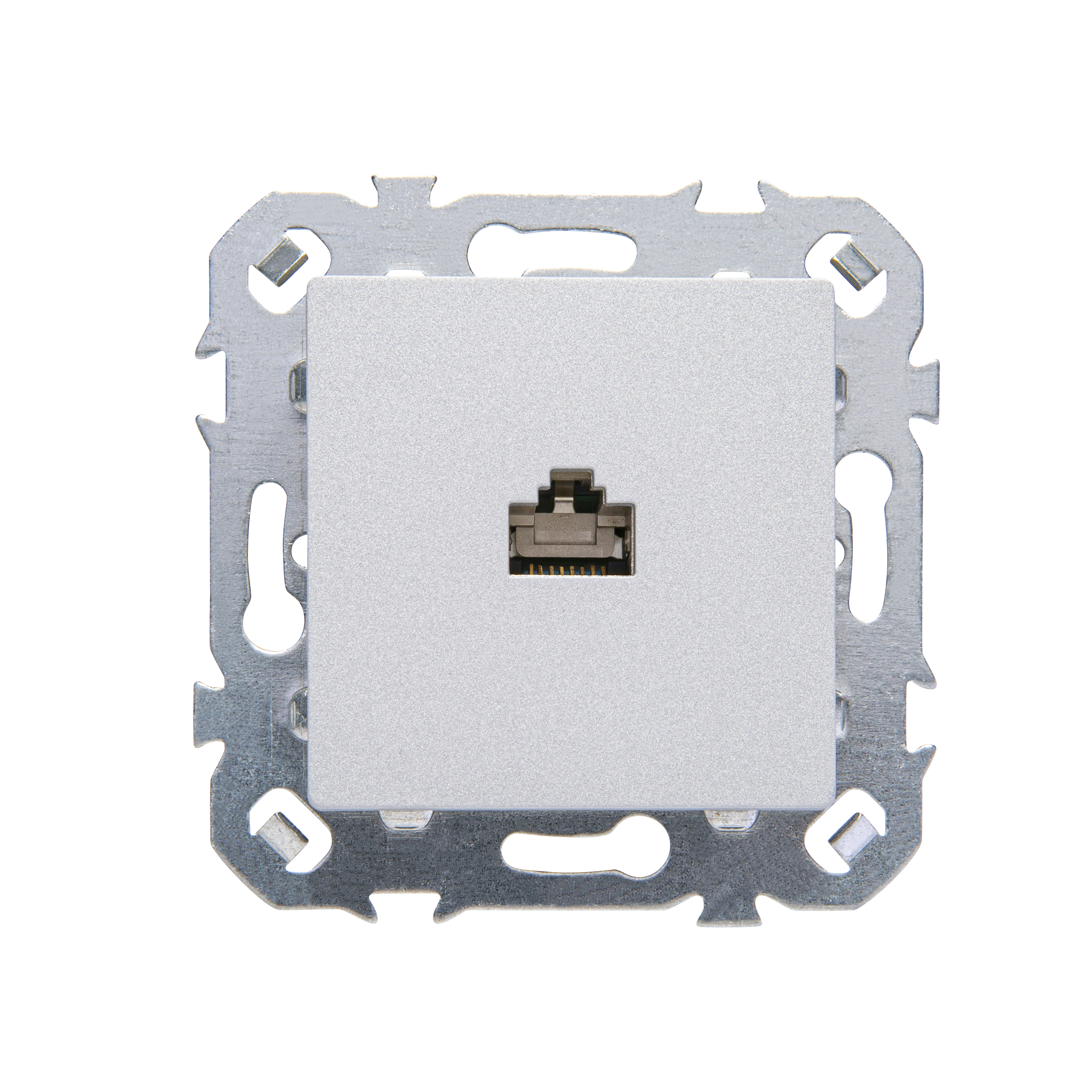 Toma de red RJ45 LEXMAN Luxia color aluminio | Leroy Merlin