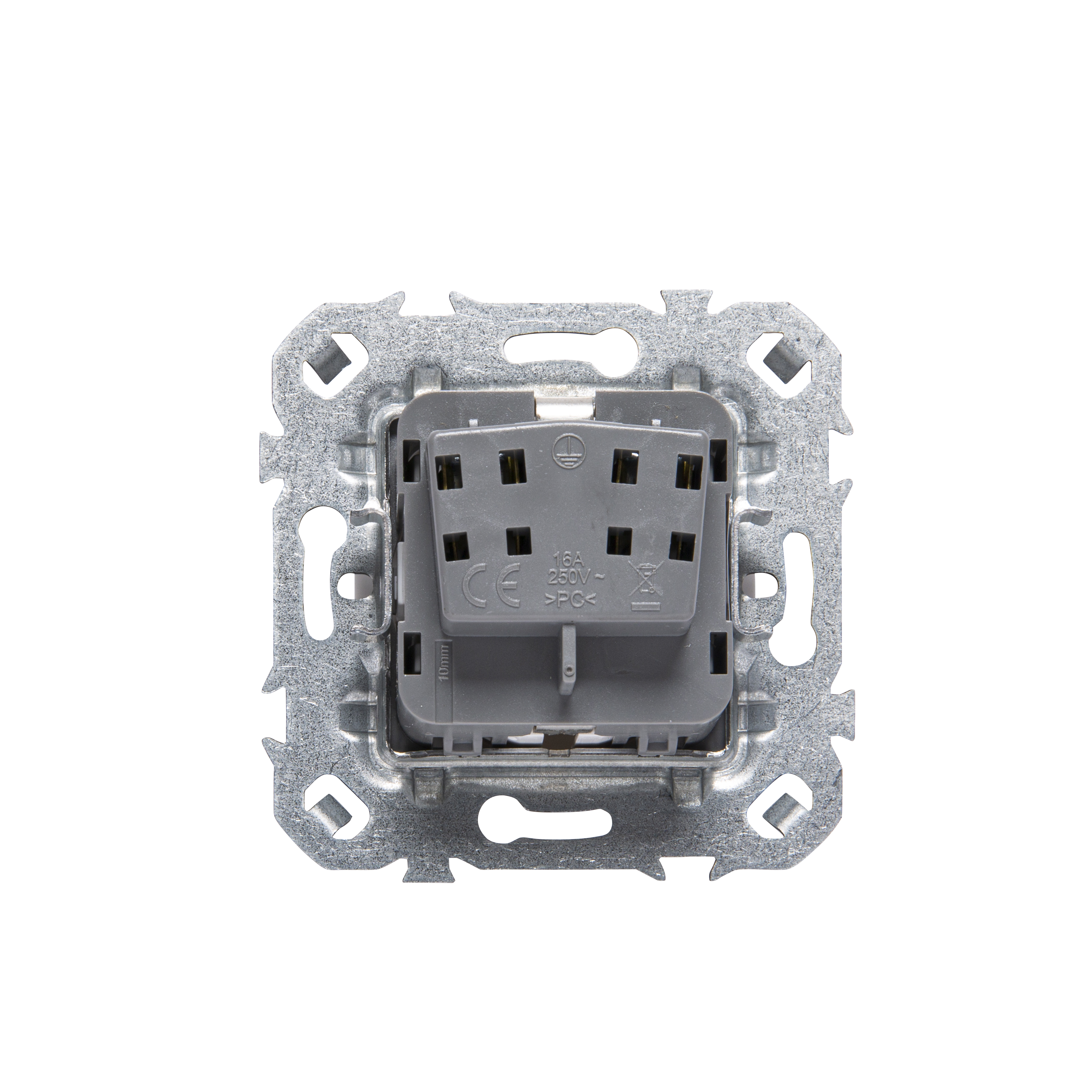 Enchufe e Interruptor completo LEXMAN Luxia metal blanco | Leroy Merlin