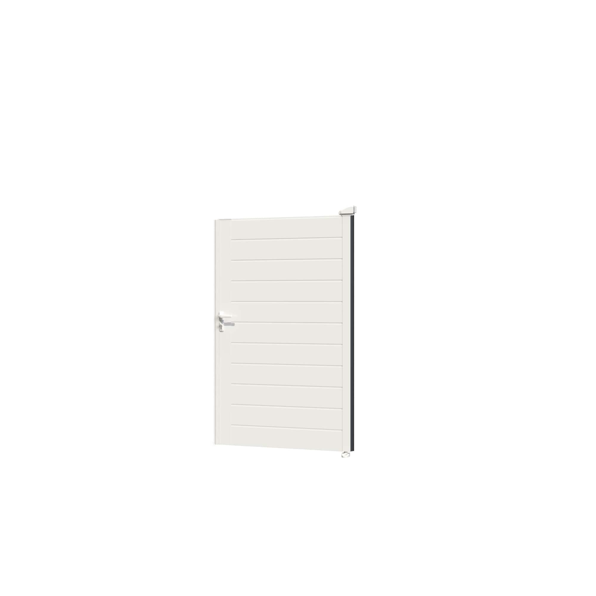 Portillon battant aluminium CLOSIUM Blanc, l. 100 x H. 165 cm | Leroy ...
