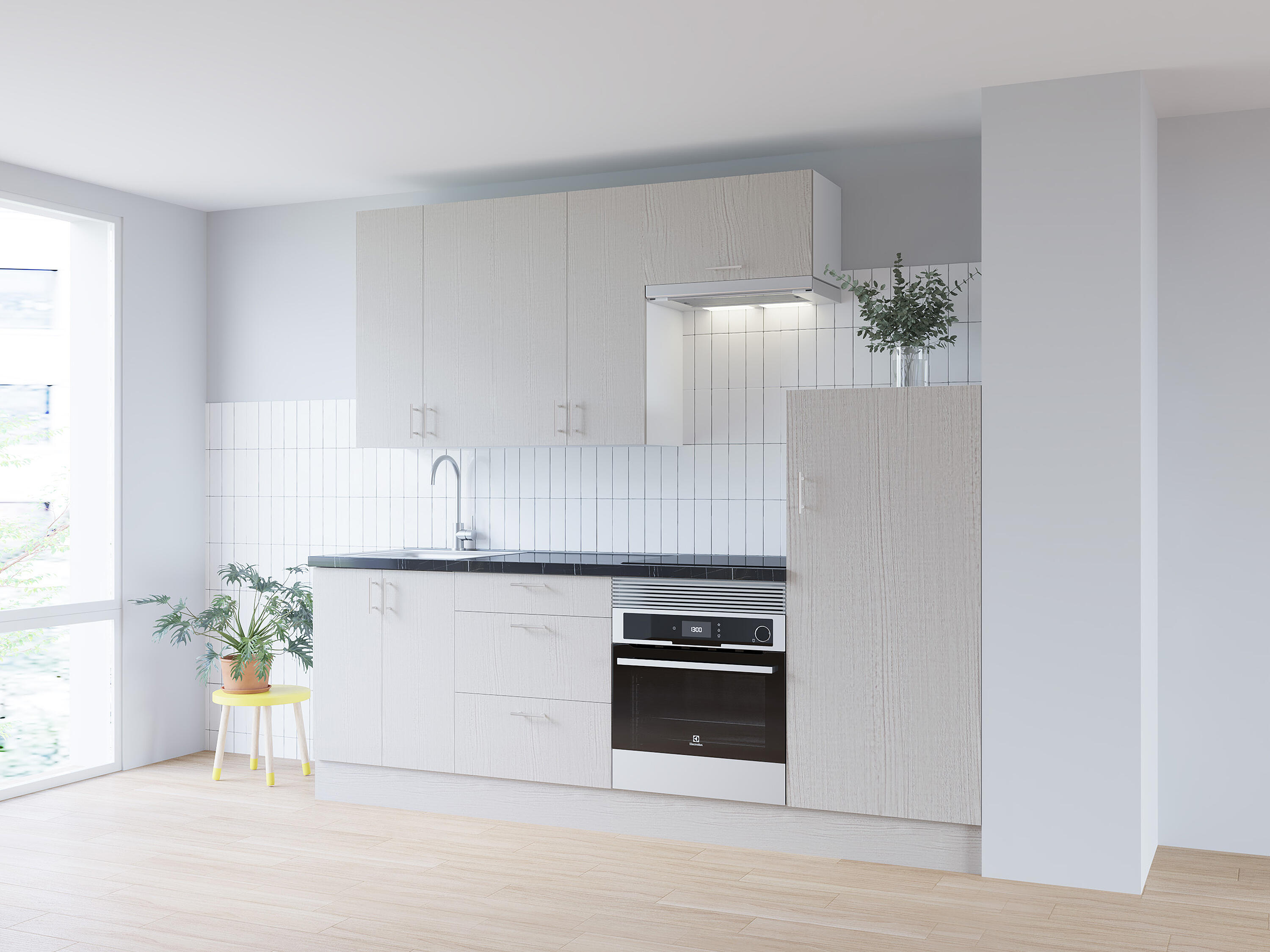 Cocina en kit CÁCERES 3 madera 240 cm | Leroy Merlin