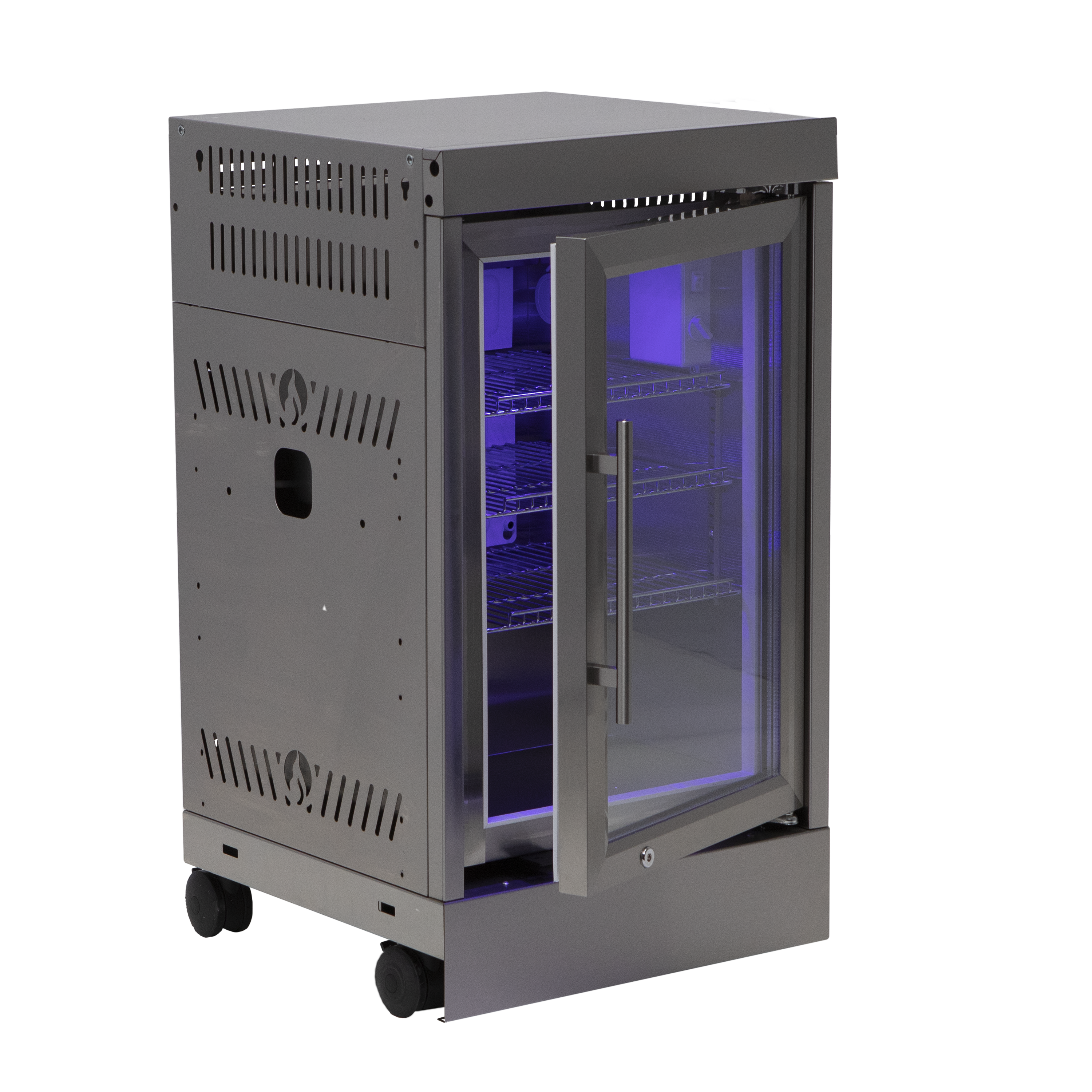 Cuisine d'extérieur en acier et inox, meuble frigo Ilo NATERIAL | Leroy ...