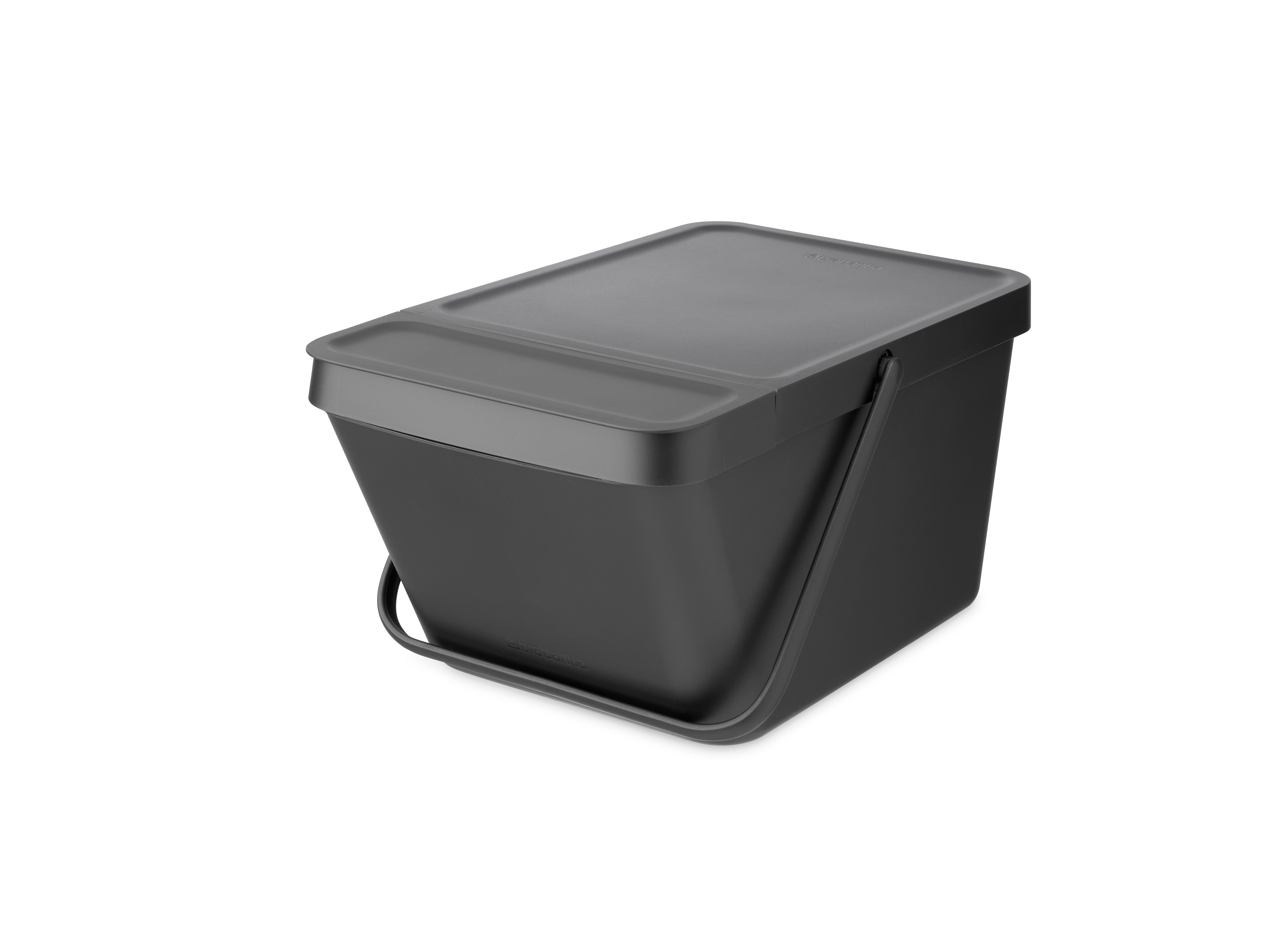 Poubelle de cuisine 20L BRABANTIA Sort&go gris foncé | Leroy Merlin