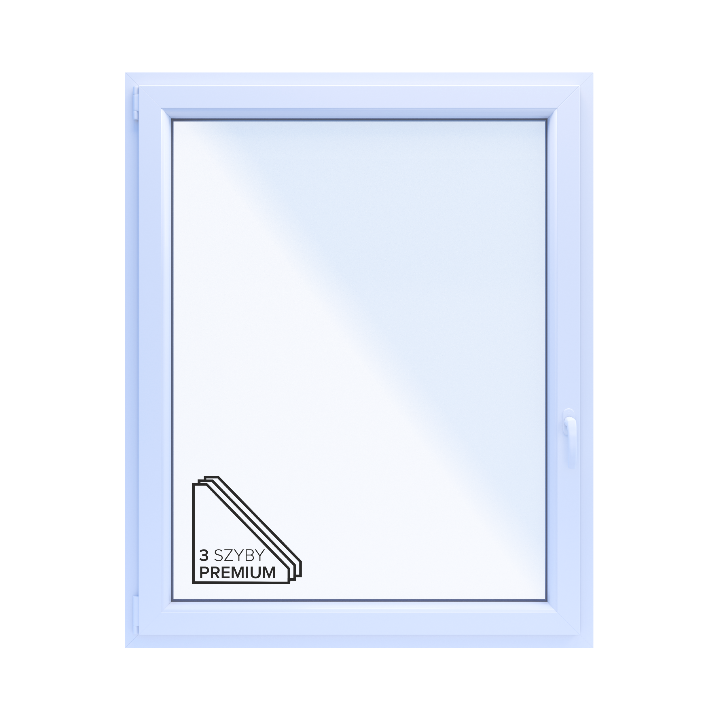 Okno PCV 3-szybowe fasadowe 85/O33 białe 1165x1435 mm otwierane do ...