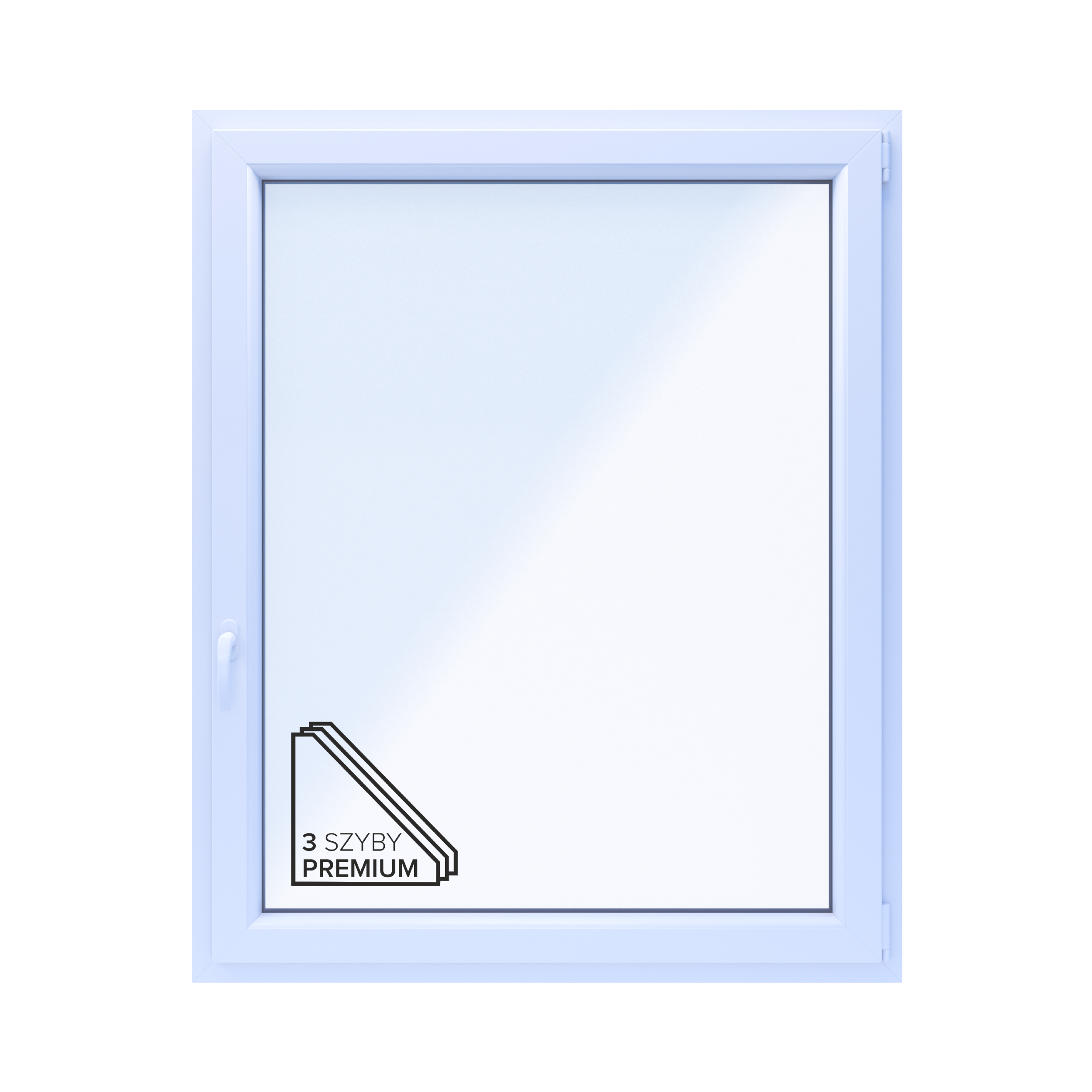 Okno PCV 3-szybowe fasadowe 85/O32 białe 1165x1435 mm otwierane do ...