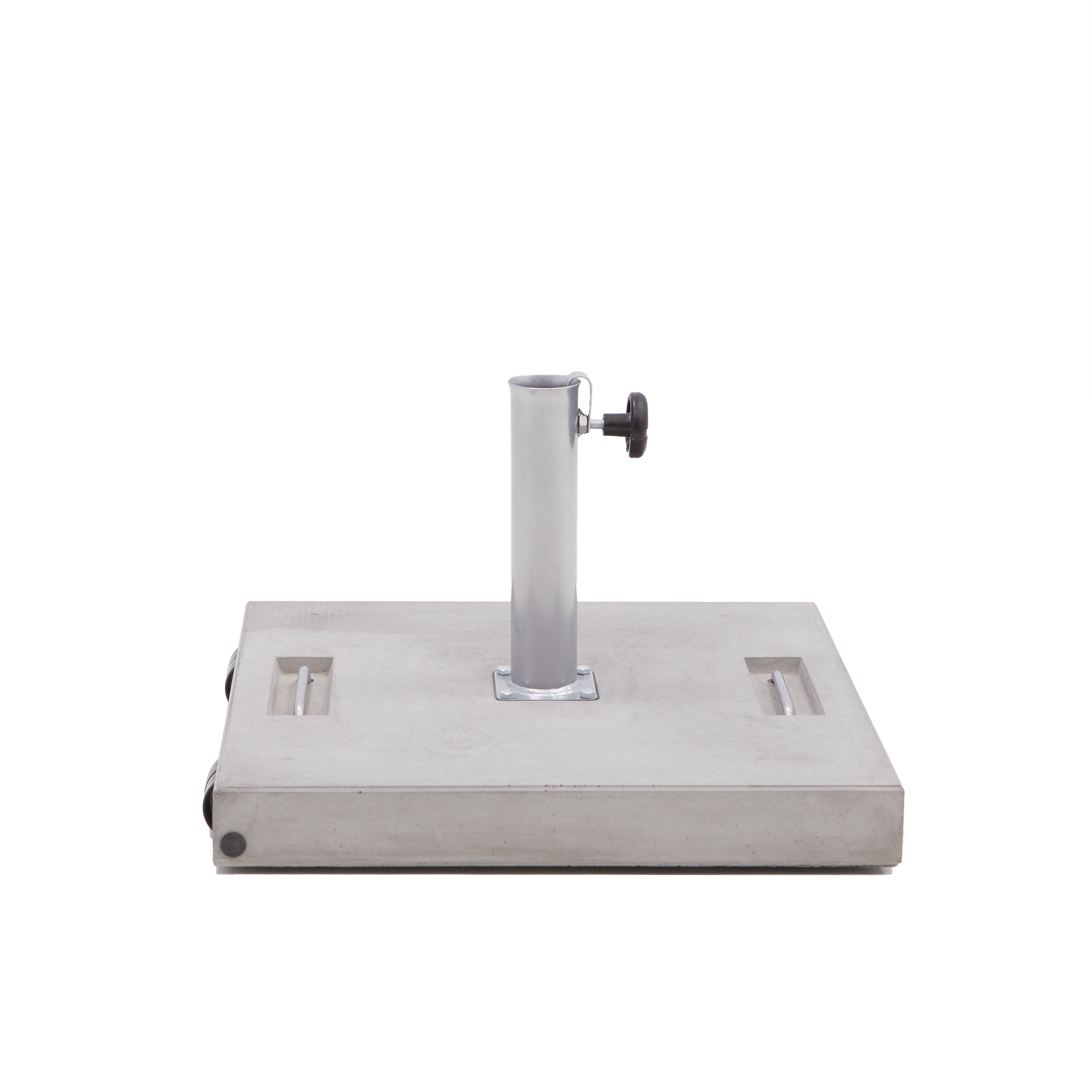 Pied de parasol sur roulettes en béton lesté 50 kg | Leroy Merlin