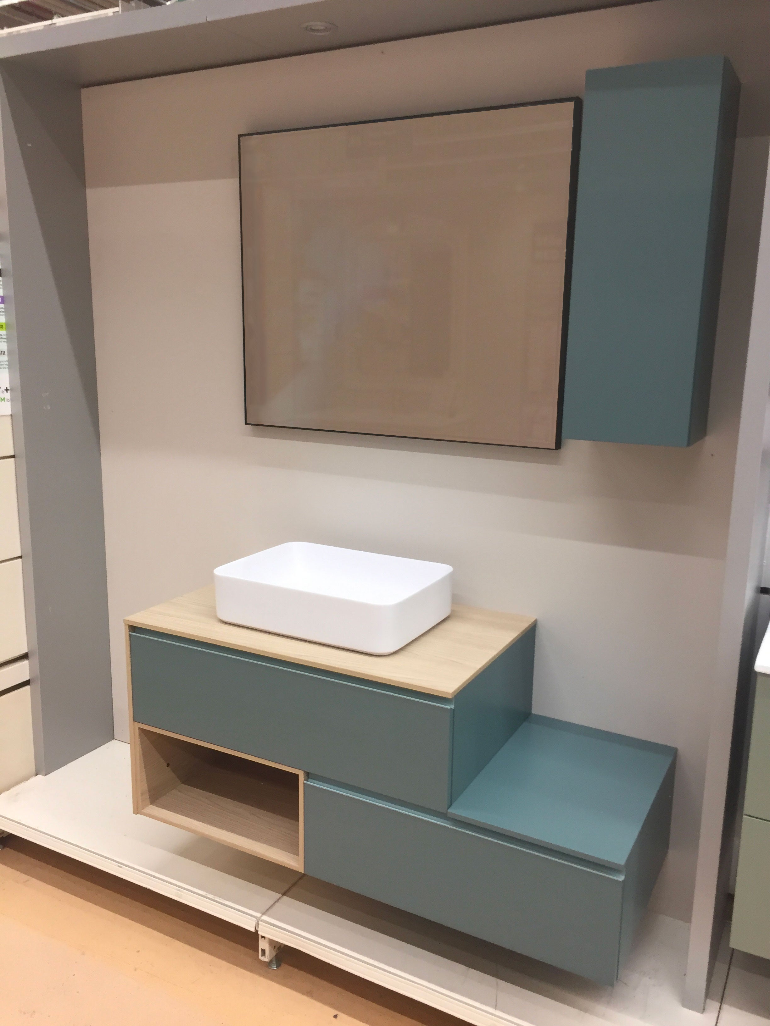 Pensile bagno colore su ordinazione, 1 anta apertura da destra P 22 x L ...