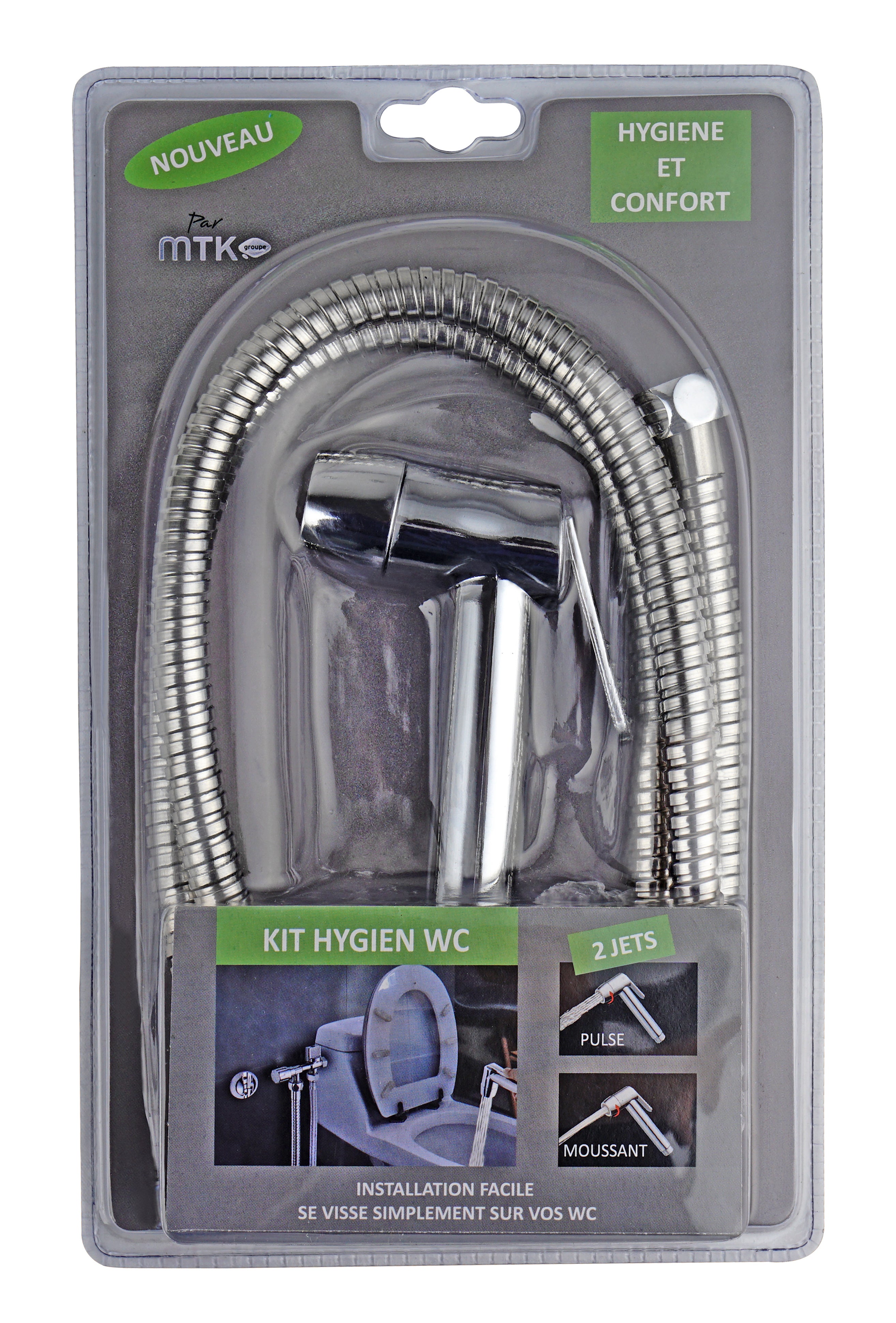 Kit hygiène WC 2 jets chromé | Leroy Merlin