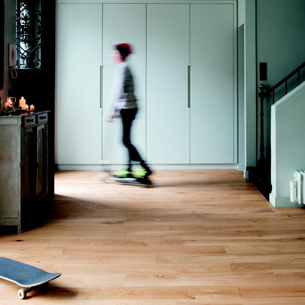 Revêtement de sol Finesse plaqué bois chêne sable charme vitrifié XL, l ...