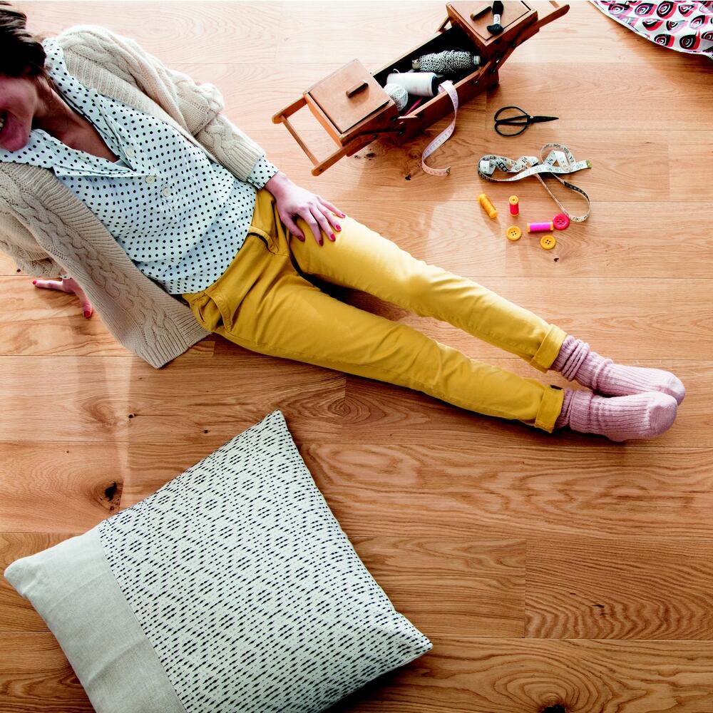 Revêtement de sol Finesse plaqué bois chêne blond select vitrifié XL, l ...