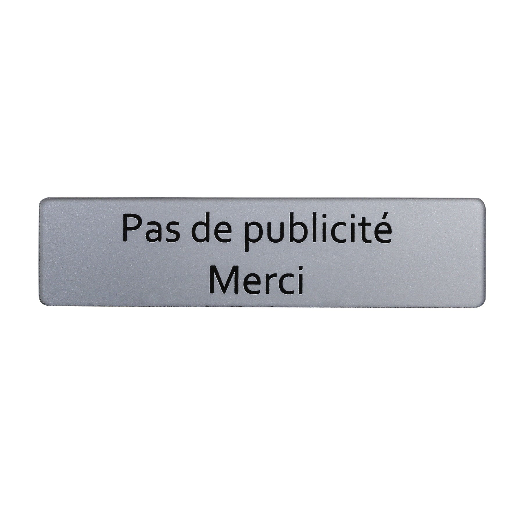 Plaque stop publicité, pour boîte aux lettres H.2.5 x l.10 x P.0.2 cm ...