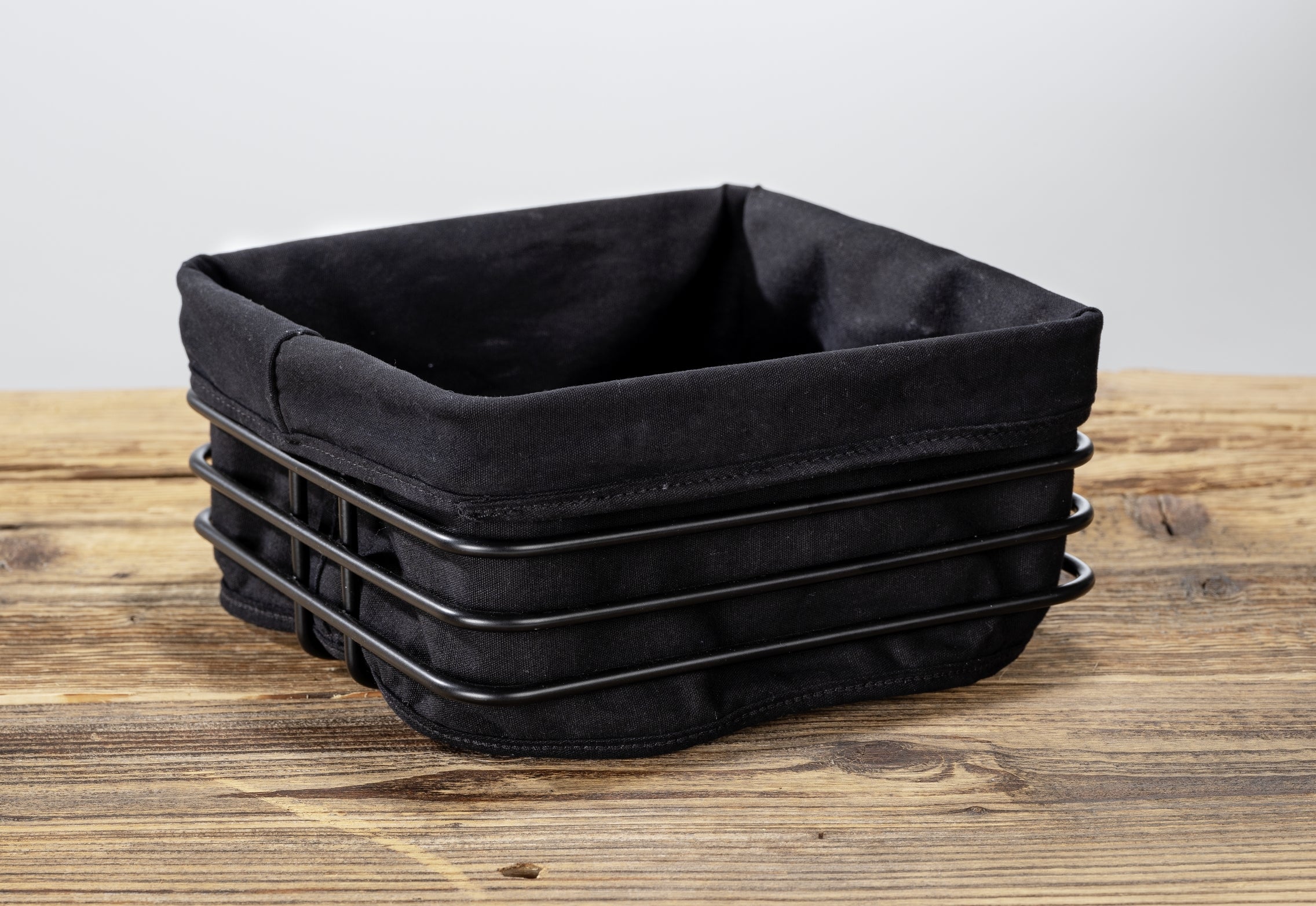 Panier a pain square metal tissu noir | Leroy Merlin