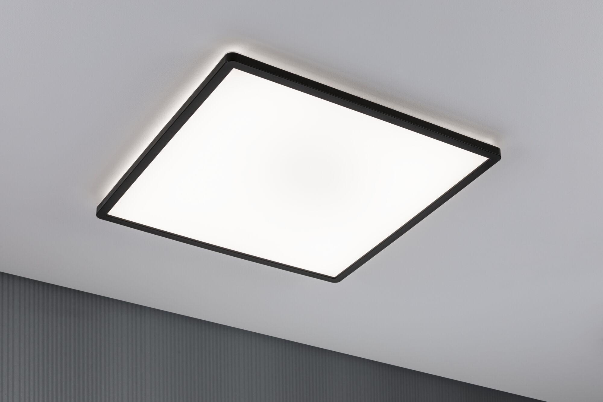 Panneau LED Atria 42x42 cm, blanc neutre, noir PAULMANN | Leroy Merlin